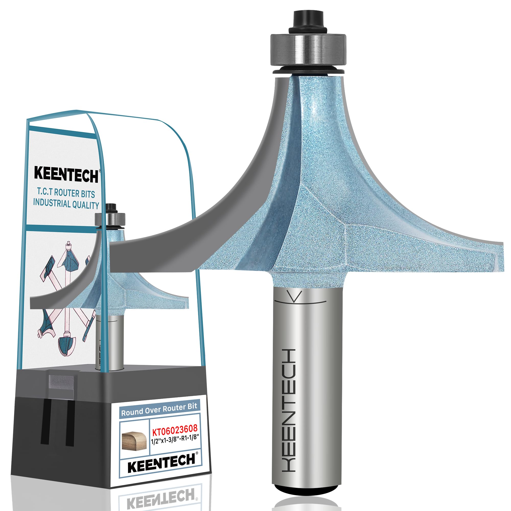 Snapklik.com : KEENTECH Round Over Router Bit, 1/2" Shank, Edge Forming ...