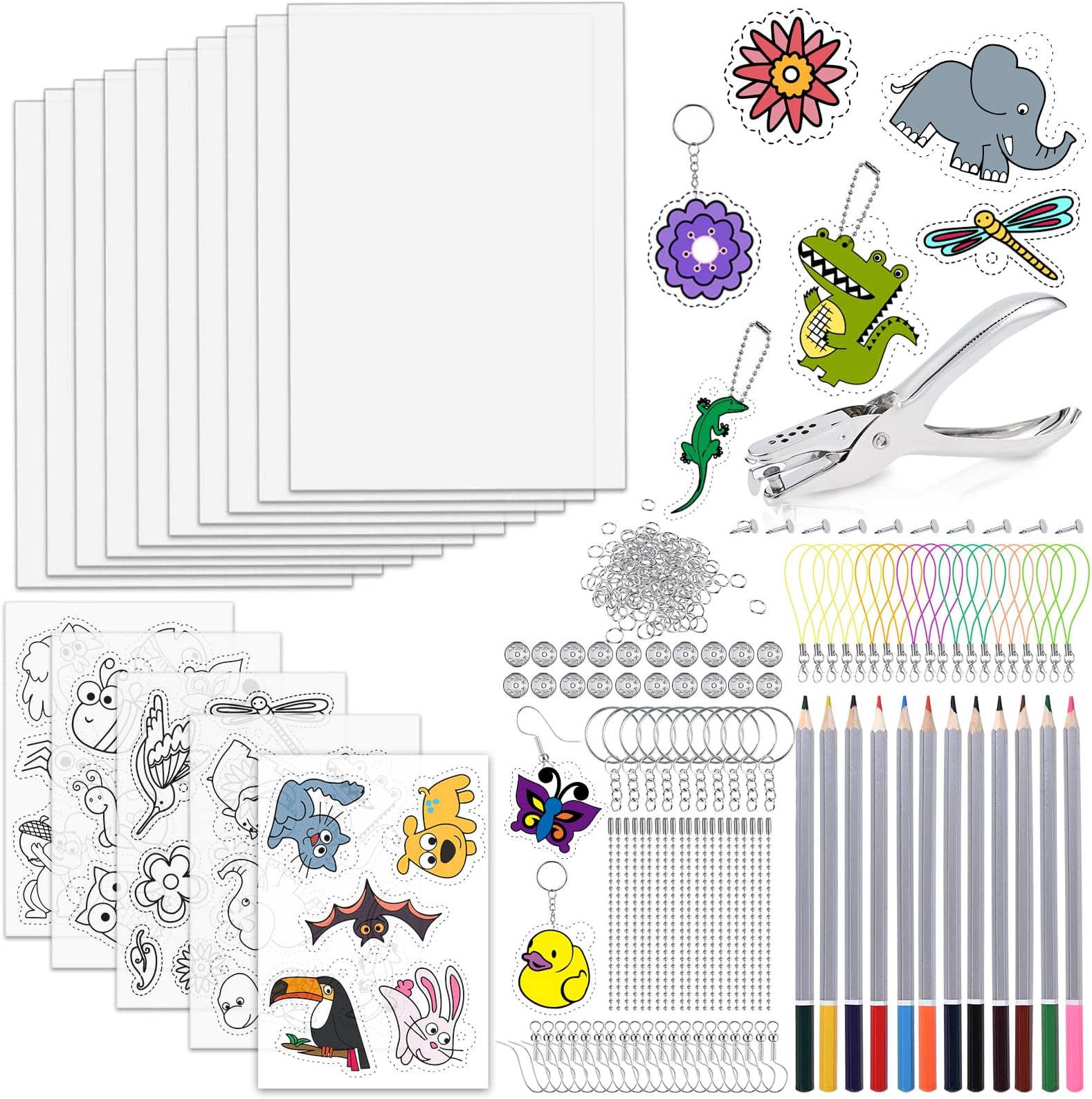 Amazon.com: Csyidio 165 Pieces Shrink Sheet Kit Includes 20 Pieces ...
