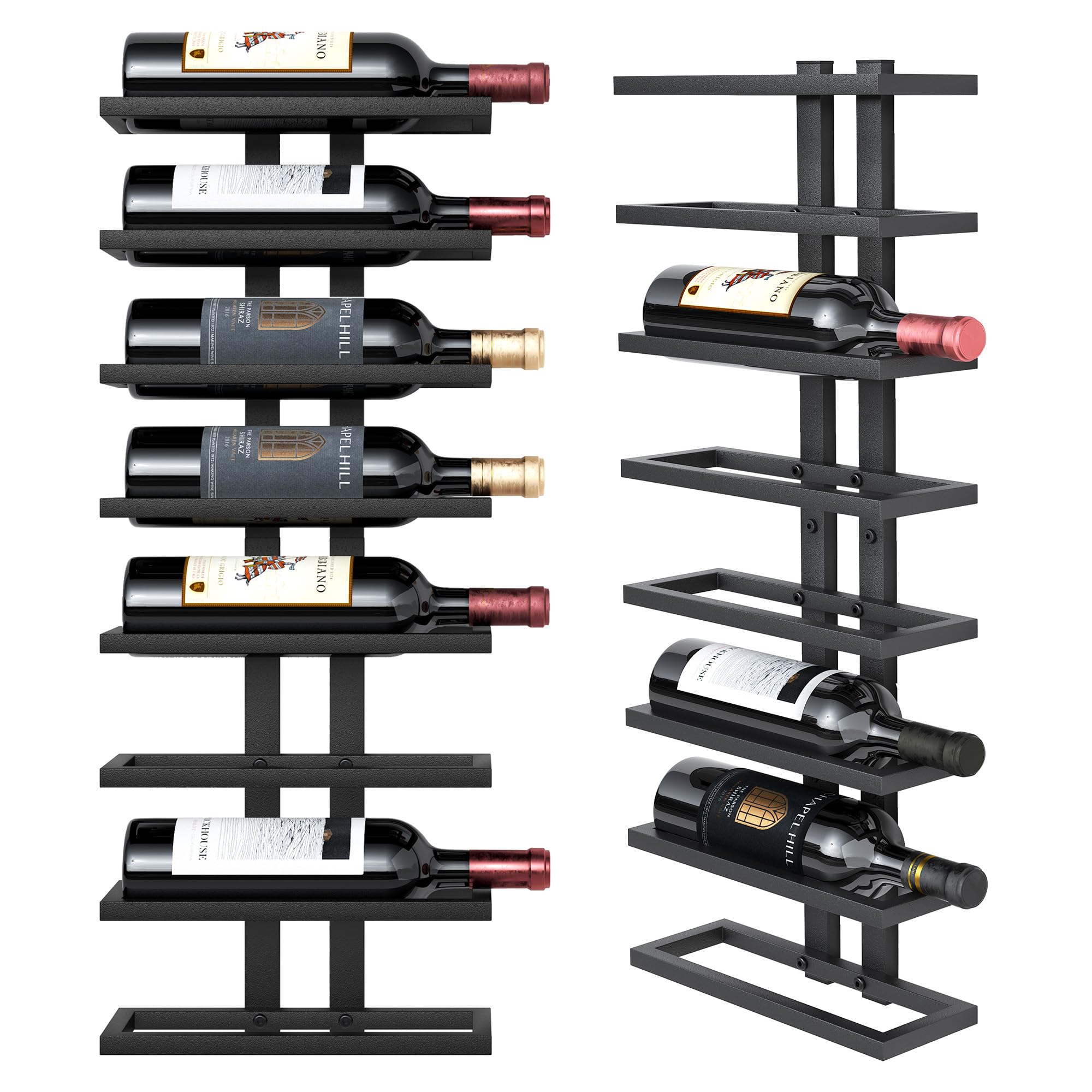 Snapklik.com : 8 Tier Wall Mount Wine Rack, Metal Wine Rack For Wall ...