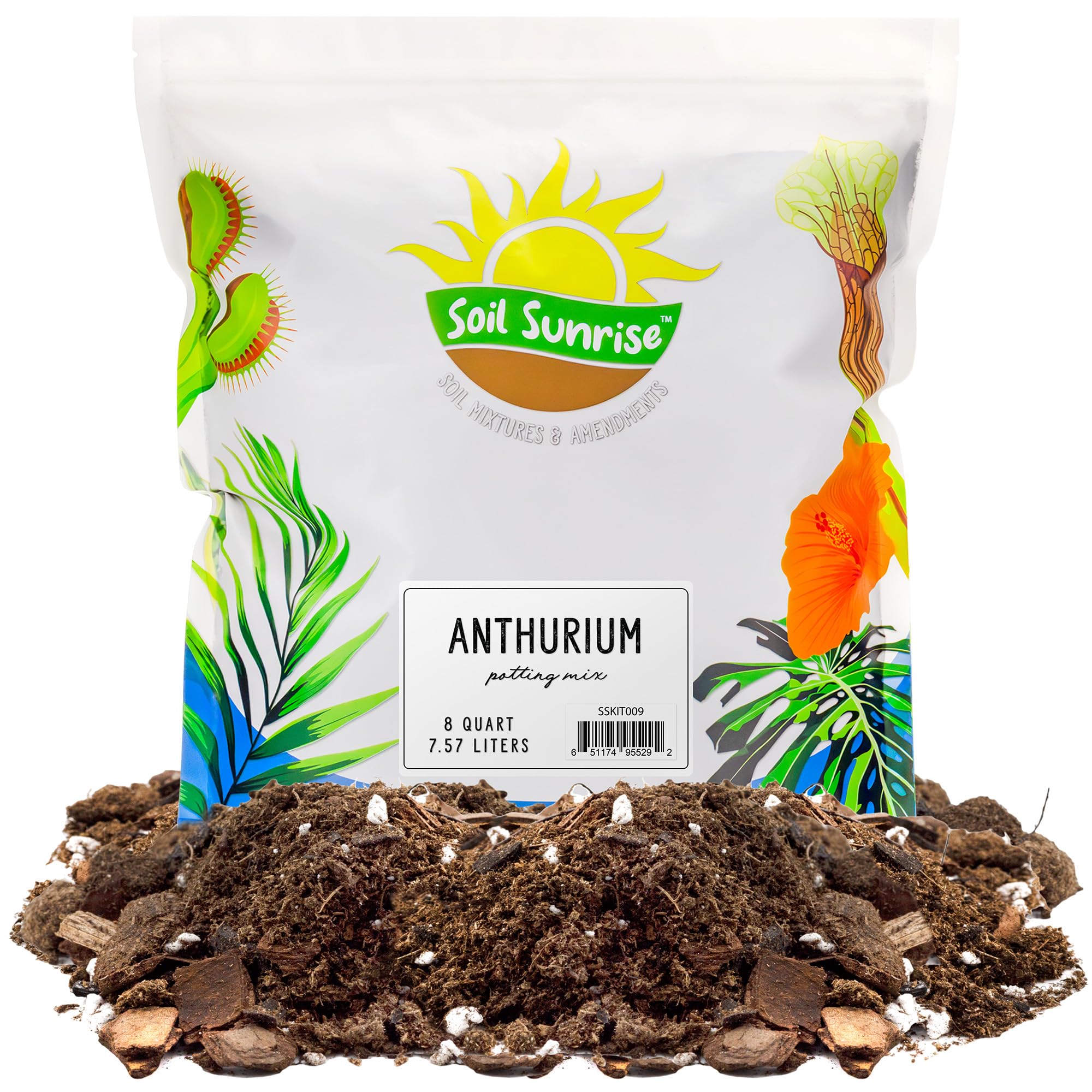 Anthurium Plant Potting Soil Mix, Indoor Houseplant Custom Blend for ...