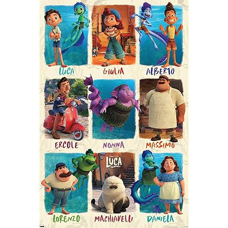 Amazon.com: Trends International Disney Pixar Luca-Grid Wall Poster, 14 ...