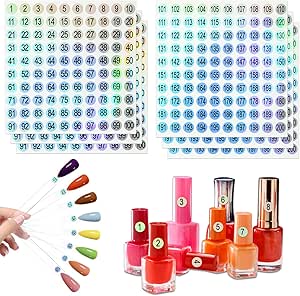 Amazon.com: C12rtive 3 Sets Number Stickers (1-200), Waterproof Round ...