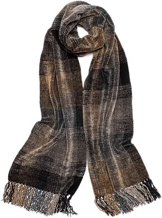 WISDOM Hand Woven Chenille Scarf by LOOMINUS at Amazon Women’s Clothing ...