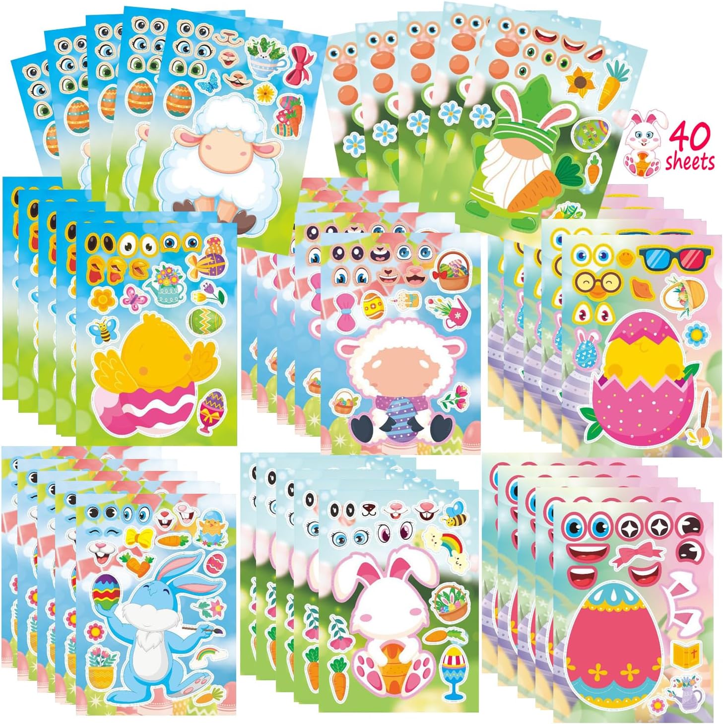 Amazon.com: 27 Sheets Easter Stickers Easter Gifts for Kids Toddlers ...