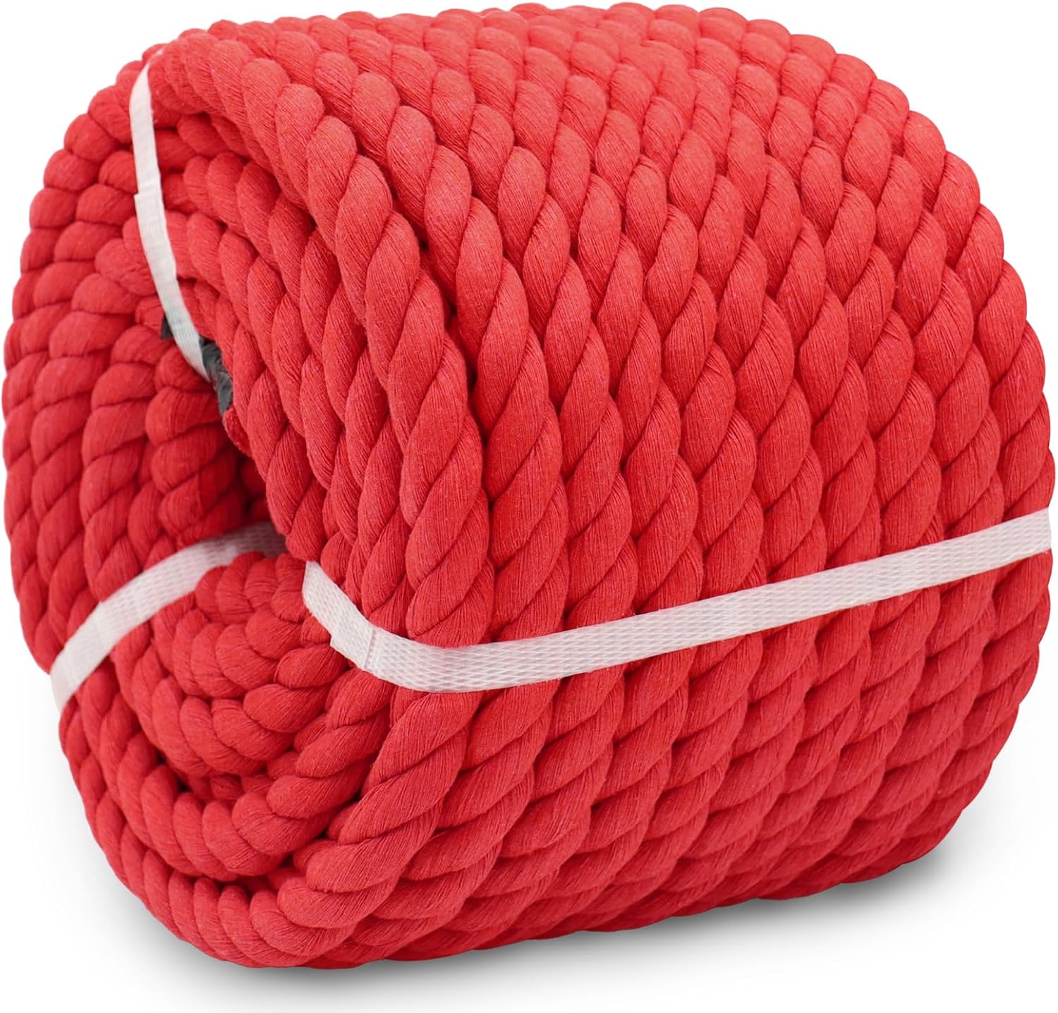 BONSINY Red Rope 3/4 inch x 100 feet Thick Cotton Rope for Crafts ...