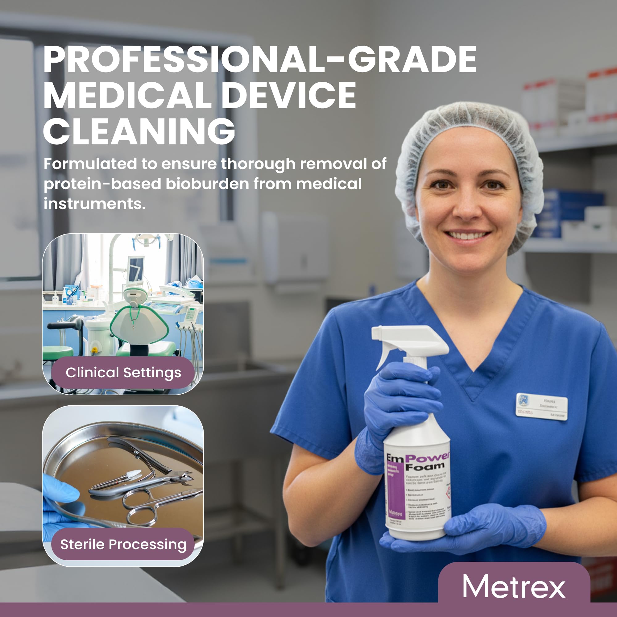 Snapklik.com : Metrex Empower Foam Foaming Dual-Enzymatic Pre-Cleaning ...