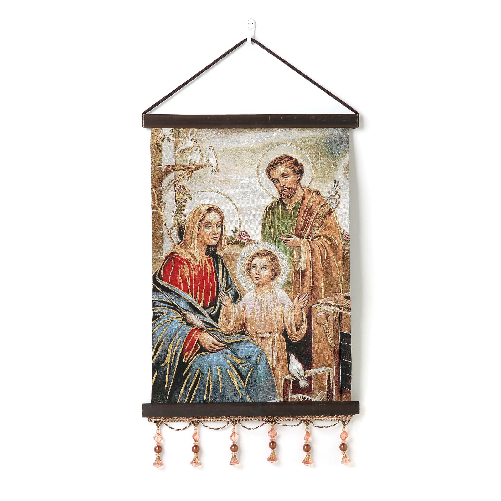 Amazon.com: HZMAN Holy Family Jesus Mary Joseph Painting Retro Handmade ...