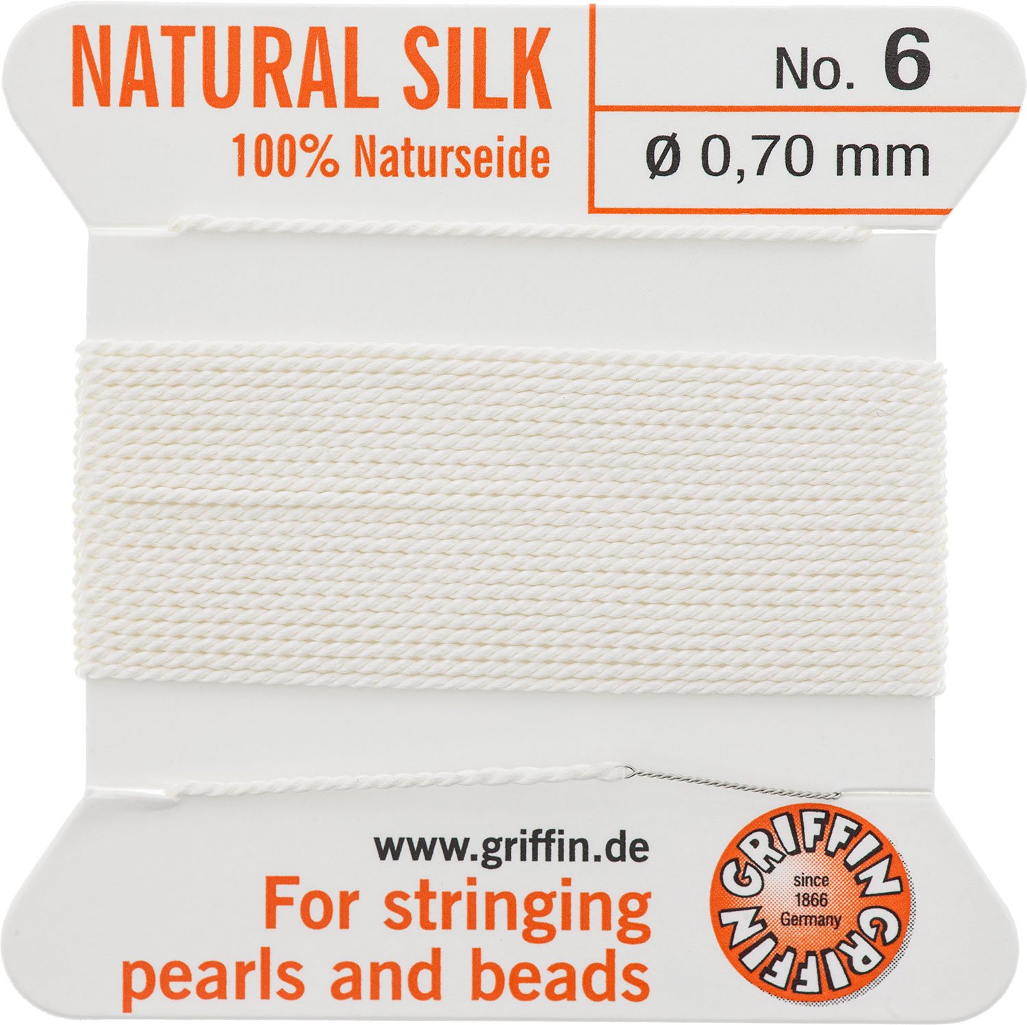 Amazon.com: 100% Silk Beading Thread, White, Size 6, 10 Pack | BDC-231. ...
