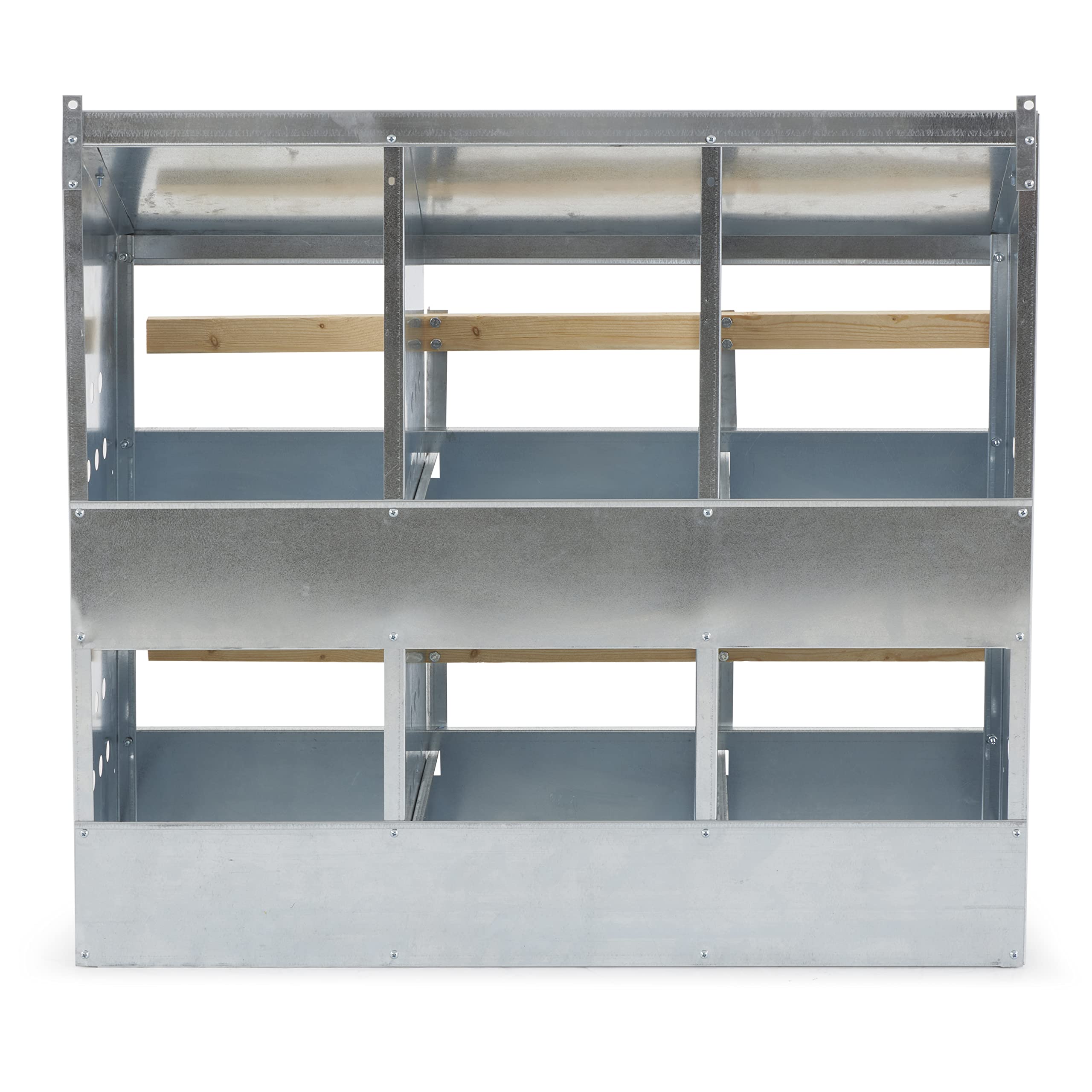 Brower 406B Galvanized Steel 6 Hole, 30 Bird Outdoor Poultry Nest ...