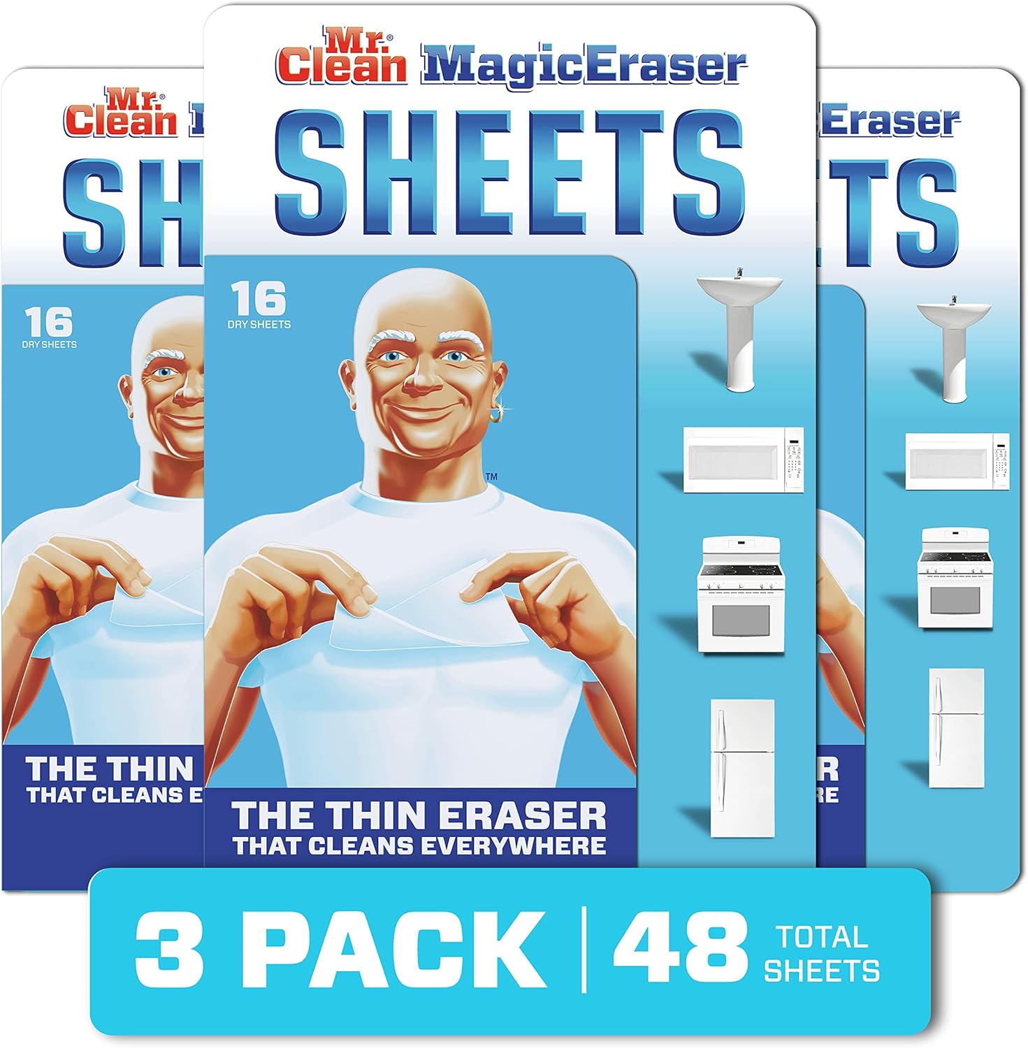 Buy Mr. Clean Magic Eraser Sheets, Shoe, Bathroom, and Shower Cleaner ...
