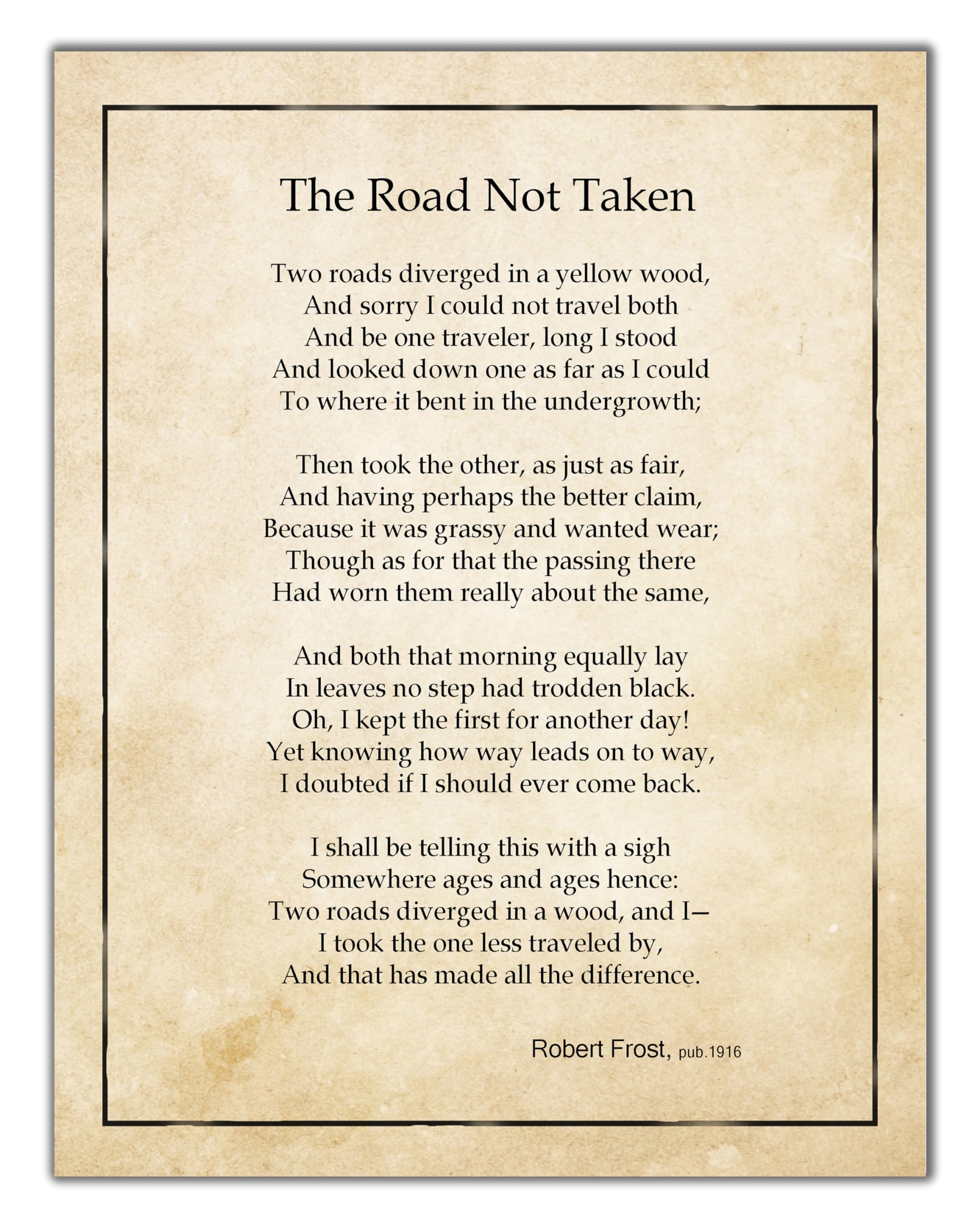 Snapklik.com : The Road Not Taken - Iconic And Inspirational Poem By ...