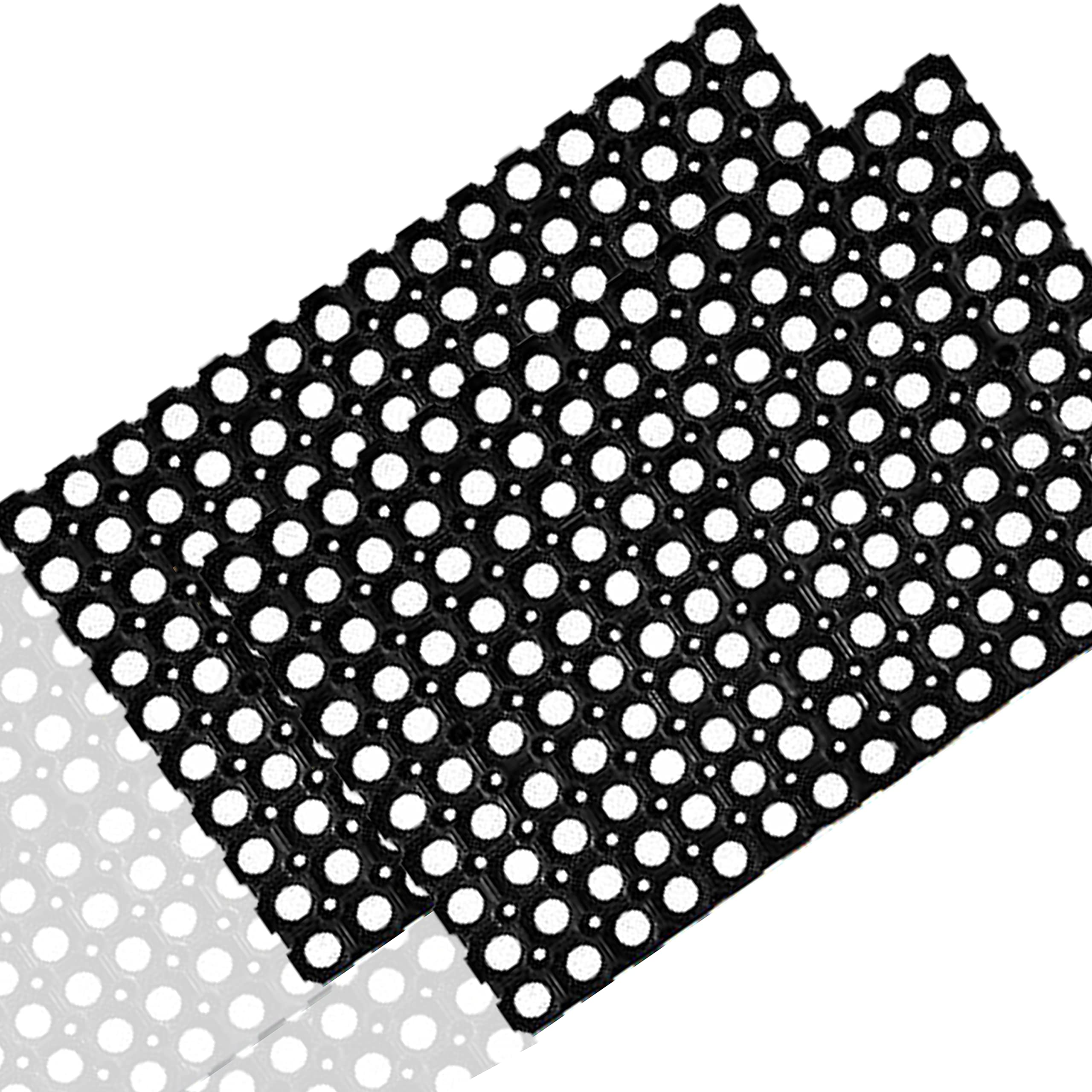 JKZ RUG AND DOORMATS Pack of 2 Door Mat Outdoor Heavy Duty Rubber Ring ...