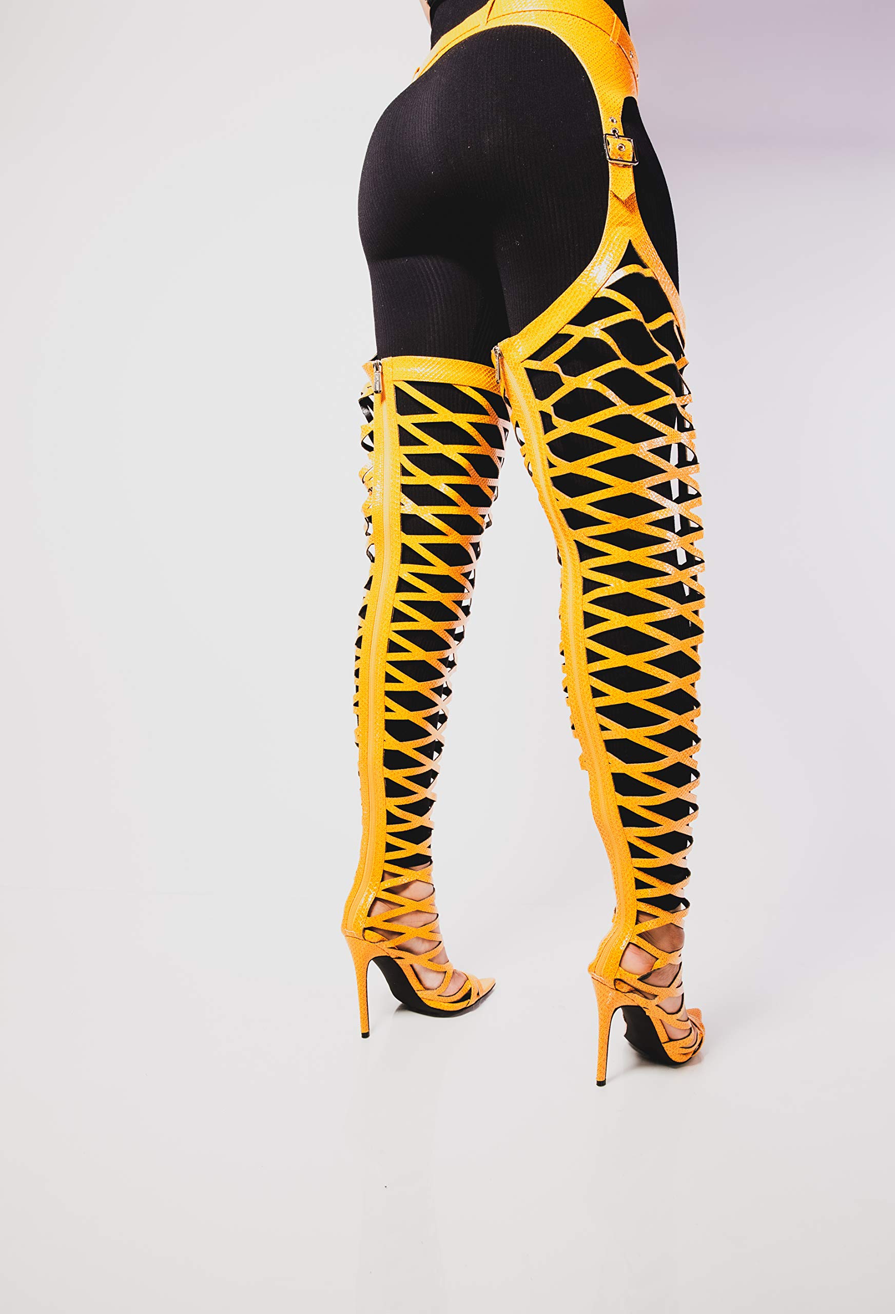 Buy Cape Robbin Train Thigh High Over The Knee Chap Boots, Stiletto ...