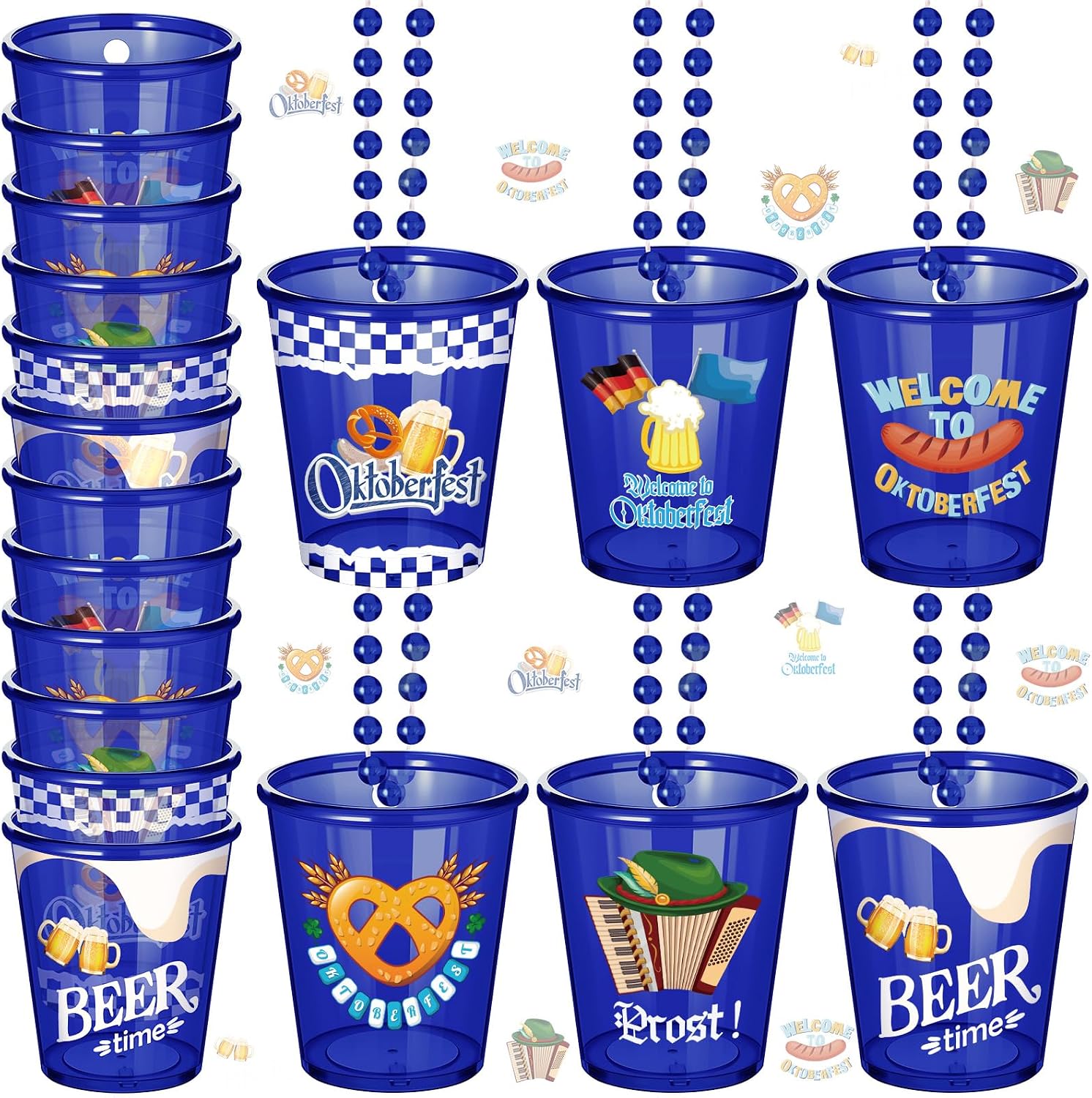 Amazon.com | Bucherry 12 Pcs Oktoberfest Party Favors Decorations Shot ...