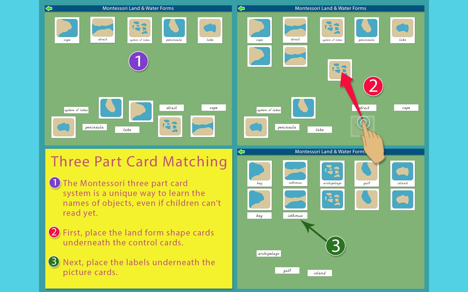 Land and Water Forms - Montessori Geography - App on Amazon Appstore