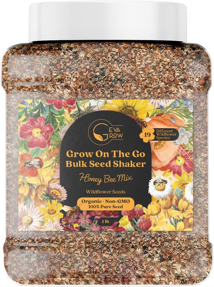 Amazon.com: Bulk Wildflower Seed Mix – Honey Bee Wildflower Seed Mix 1 ...
