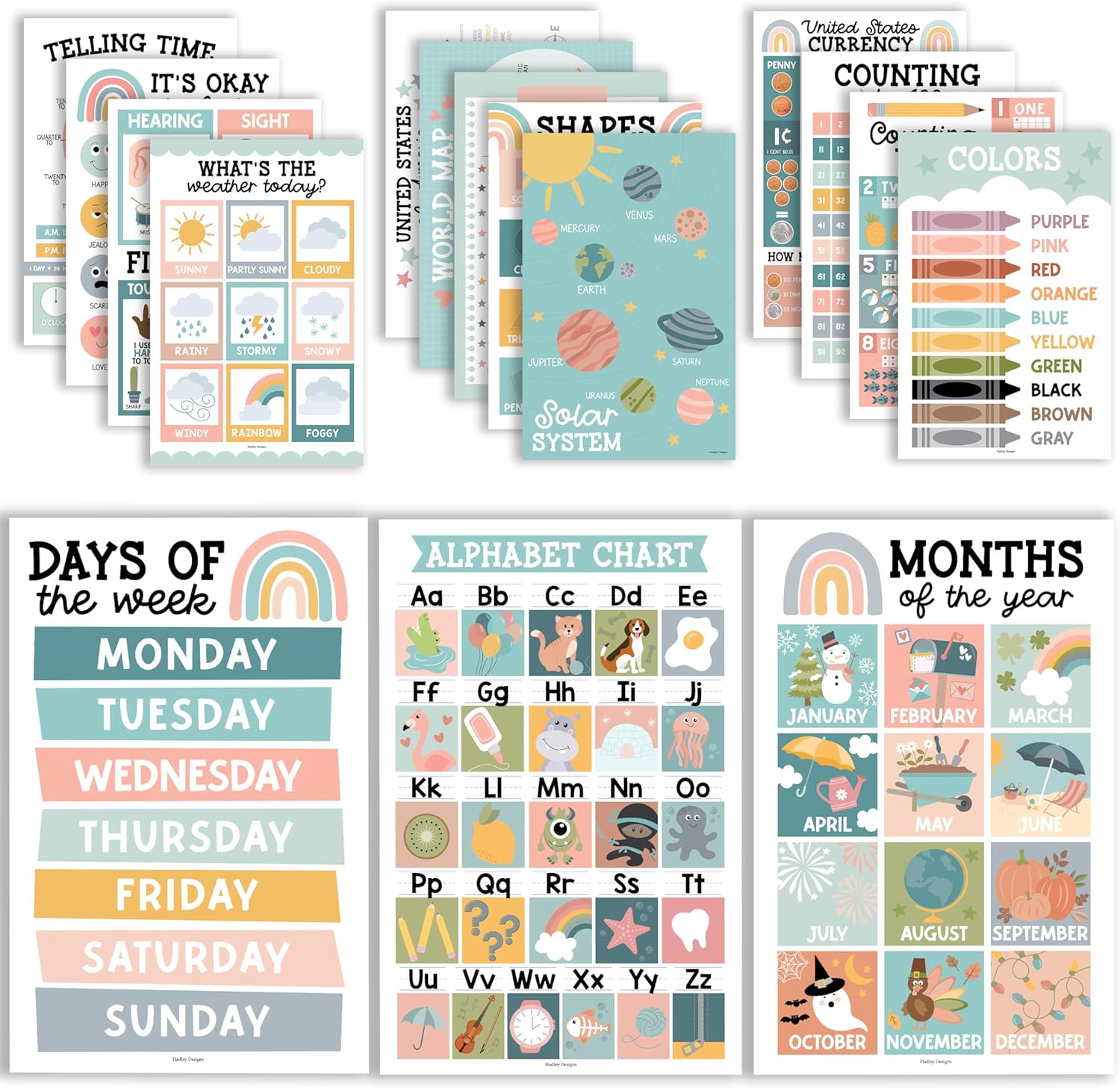 16 Boho Preschool Classroom Posters - Educational Australia | Ubuy