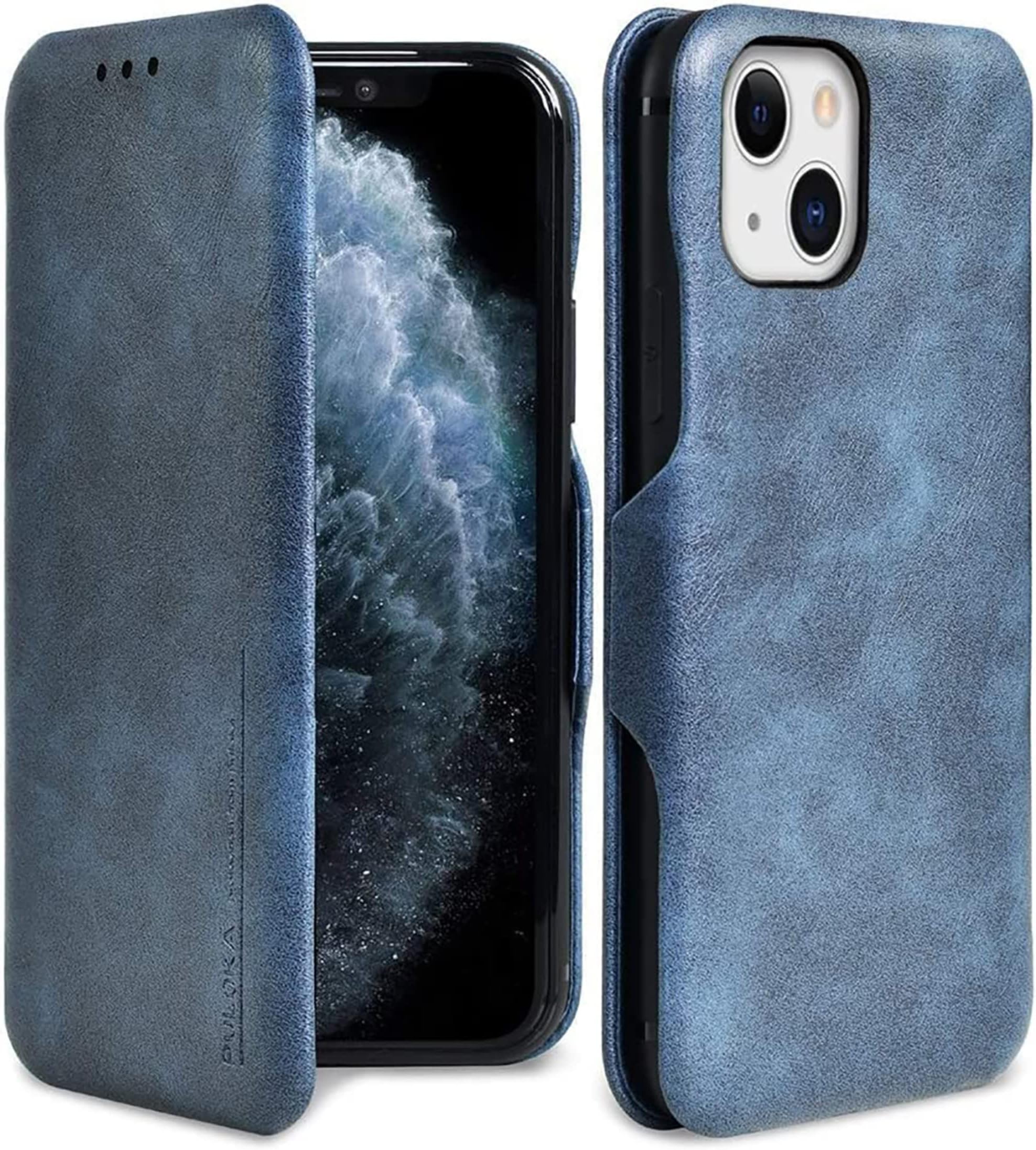 PULOKA for iPhone 14 - Sleek Flip Case - Premium Vegan Leather Phone ...