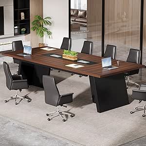 Amazon.com: Tribesigns 8ft Conference Table, Large Meeting Table for 8 ...