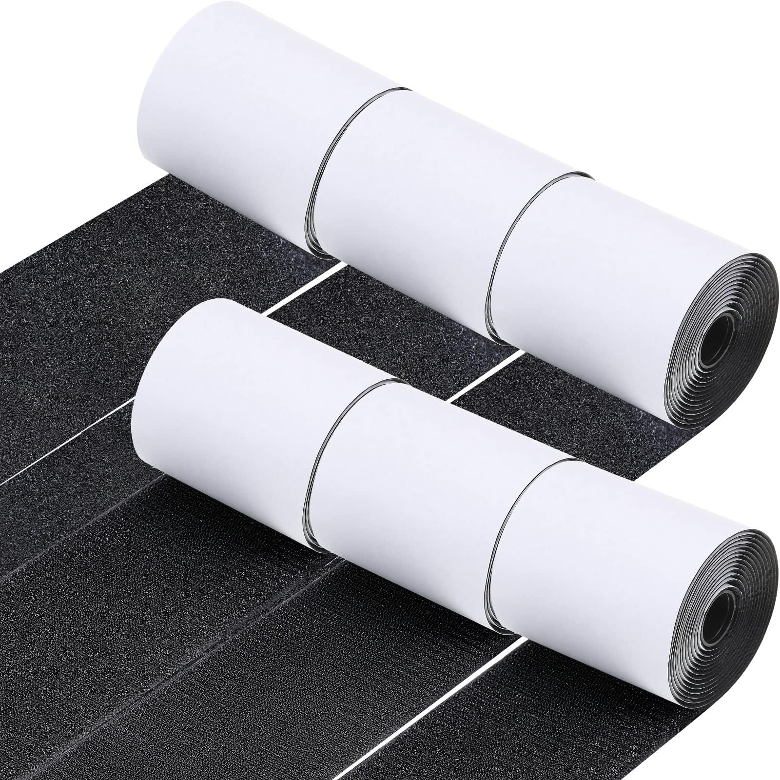 Amazon.com: 4 Inch x 54 Feet Adhesive Hook and Loop Tape Strips Sticky ...