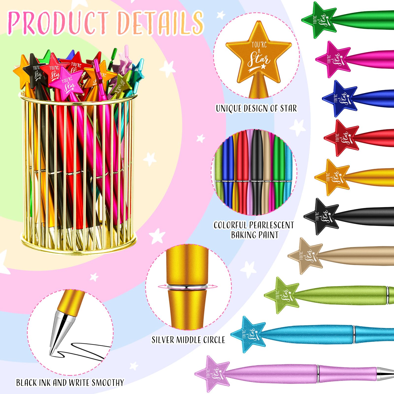 Snapklik.com : Seajan Star Pens Bulk Youre A Star Ballpoint Pen Student ...