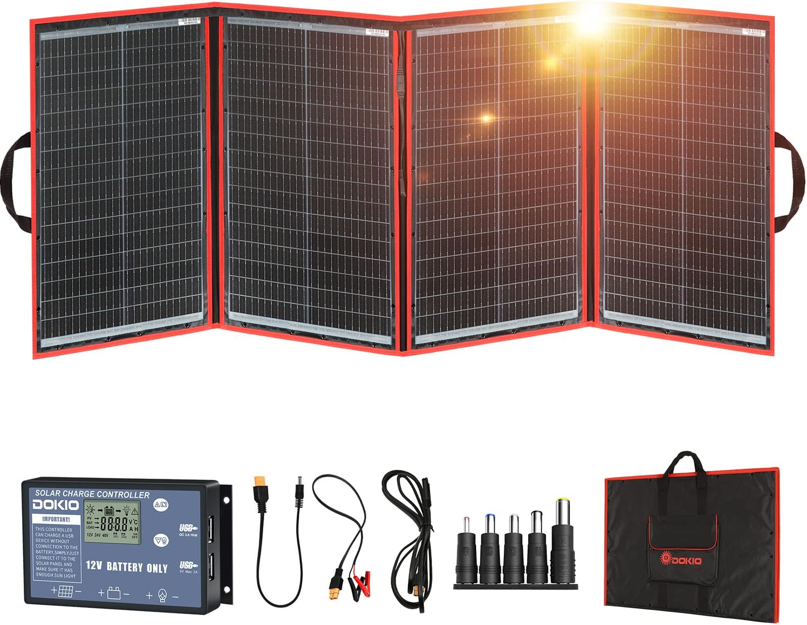 Amazon.com : Solar Panel Kit, 600W 18V Solar Panel Battery Charger Kit ...