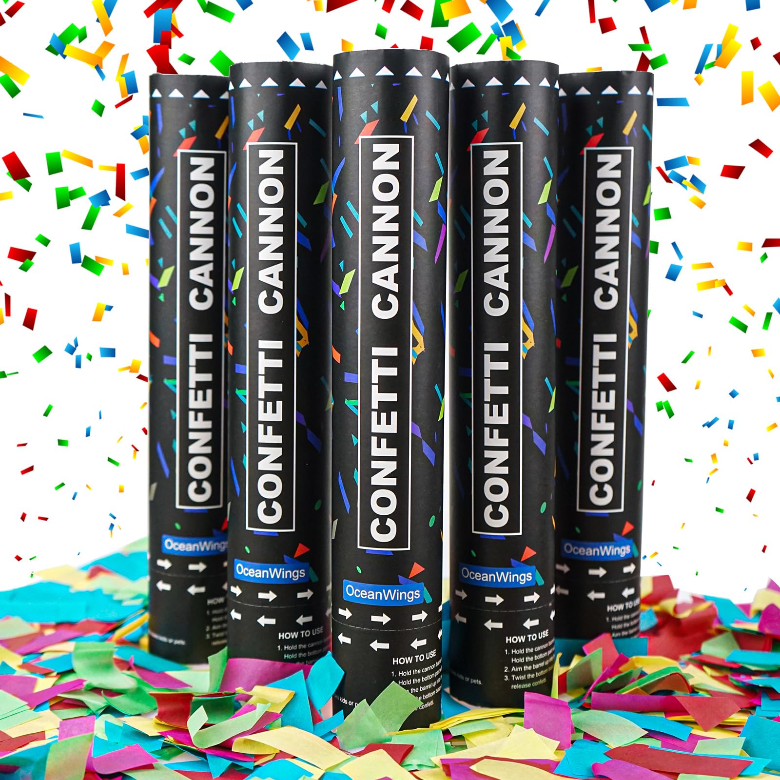 Amazon.com: Biodegradable Confetti Cannon Party Poppers - 5 Pack Party ...