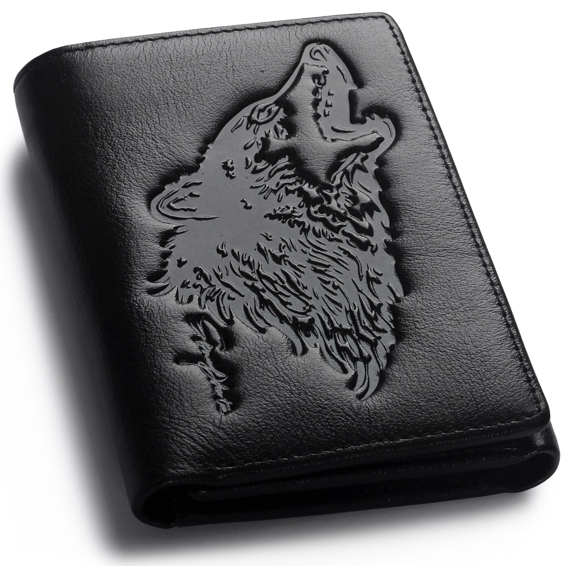 Amazon.com: skneephate Men's Trifold Wallet,Wolf Wallets For Men ...