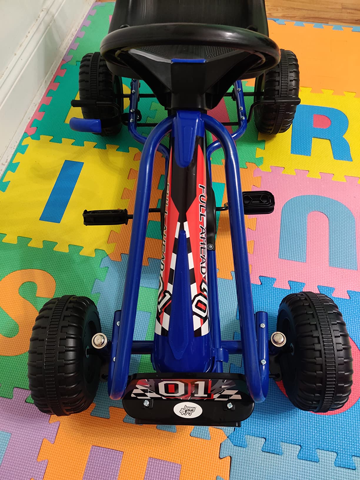 $18/mo - Finance HONEY JOY Go Kart for Kids, 4 Wheel Pedal Powered Go ...