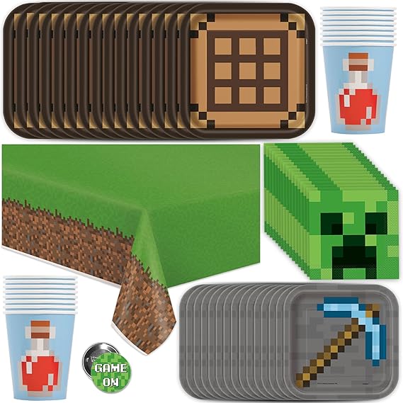 Amazon.com: Minecraft Party Supplies | Minecraft Birthday Party ...