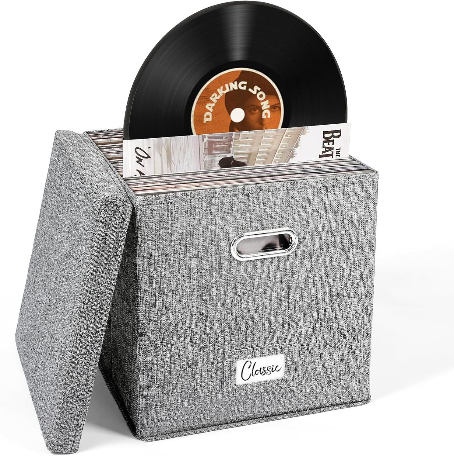 Amazon.com: Decorative Vinyl Record Storage Box - Record Album Storage ...