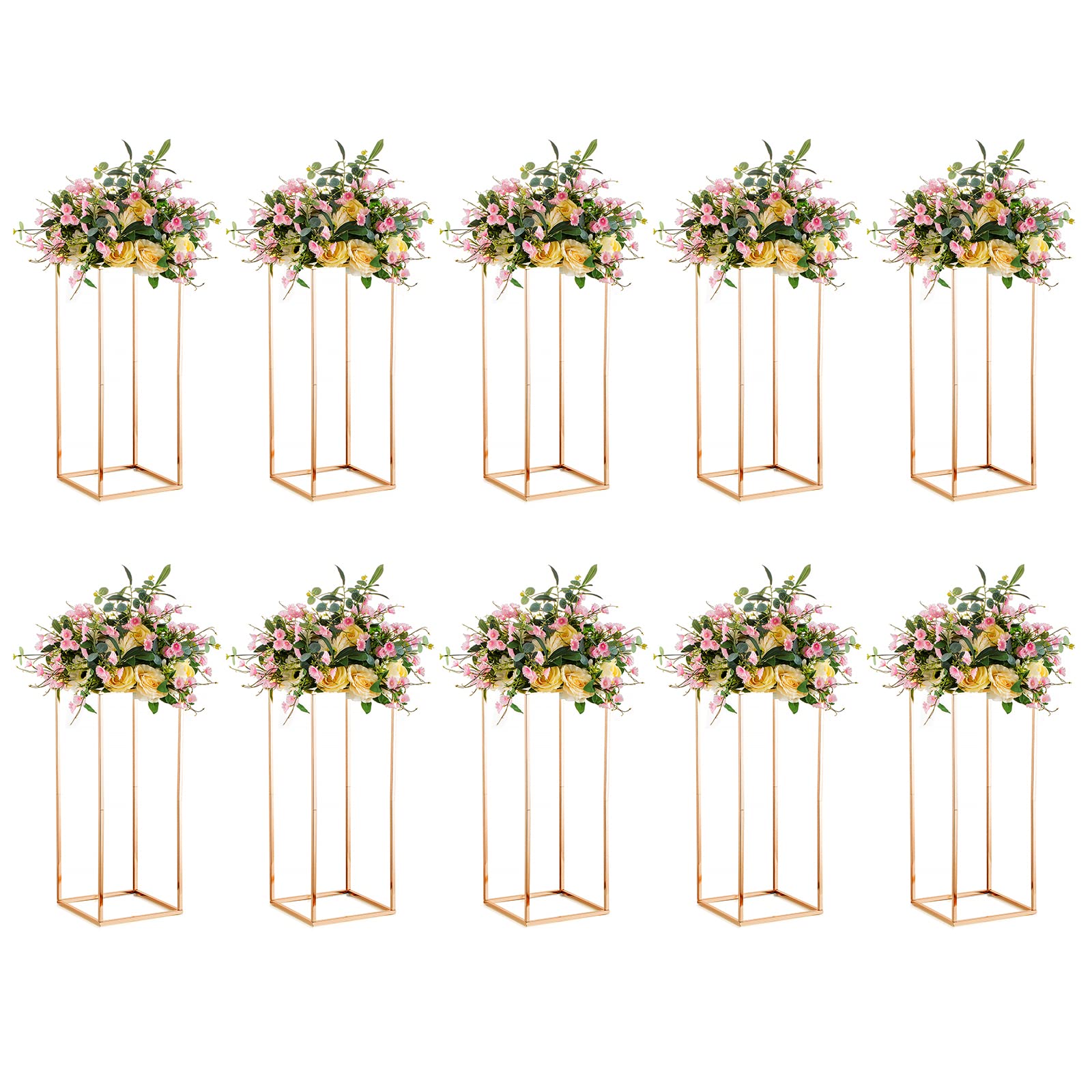 NUPTIO Wedding Centerpieces Gold Vases: 10 Pcs 23? inch Tall Flower ...