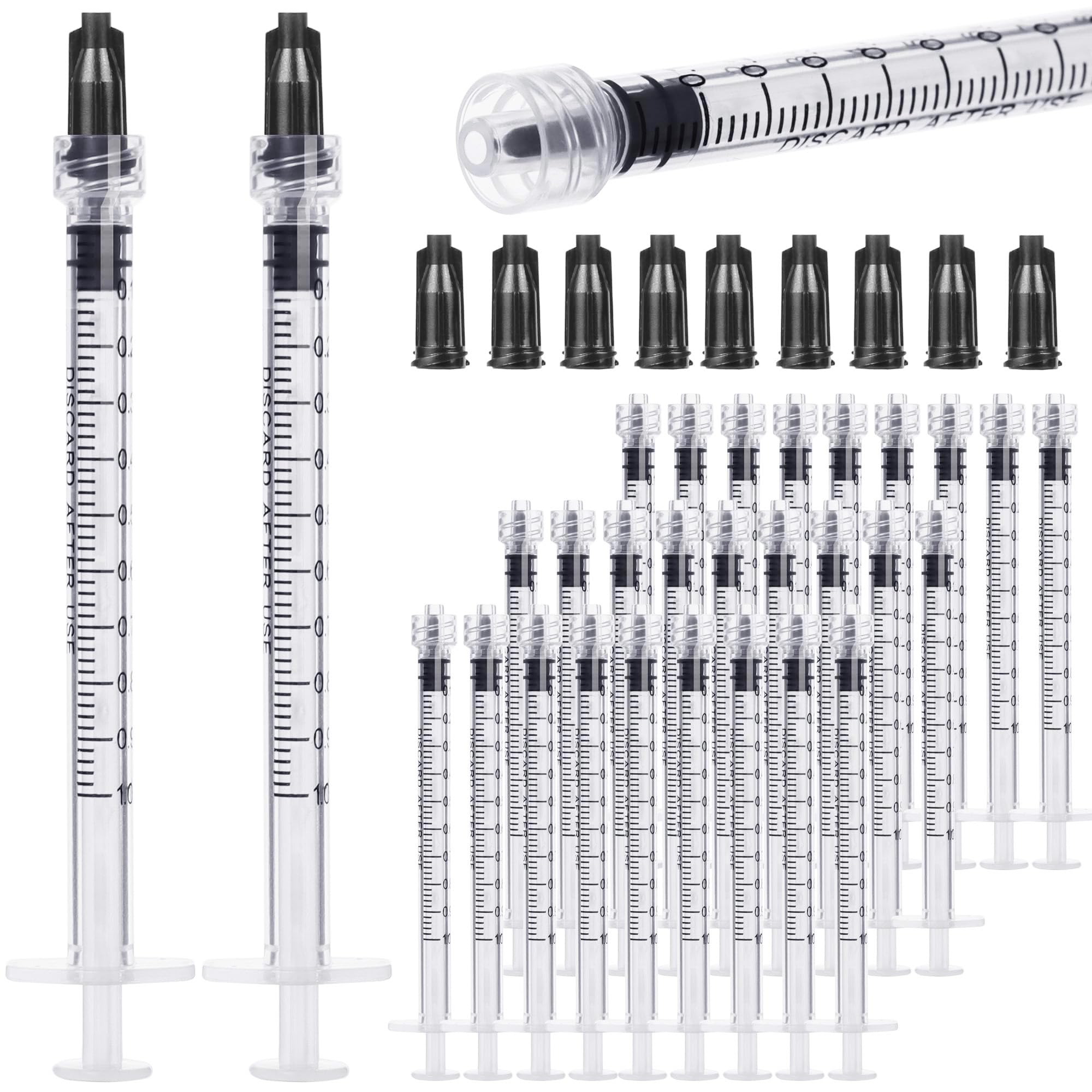 Snapklik.com : 30Pack 1ml Luer Lock Syringe Without Needle - 1cc ...
