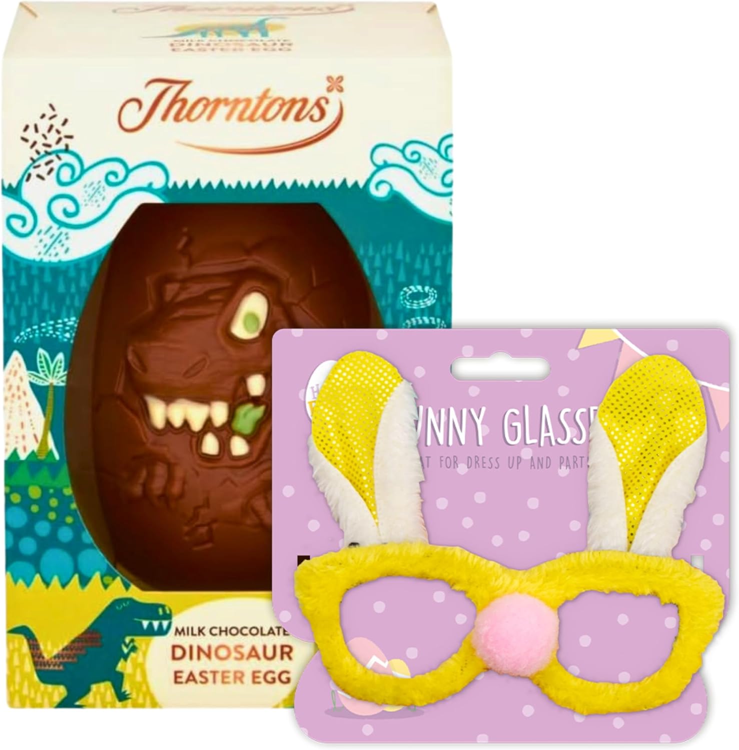 Thorntons Chocolates Easter Egg, 151g Includes Fancy Bunny Glasses ...
