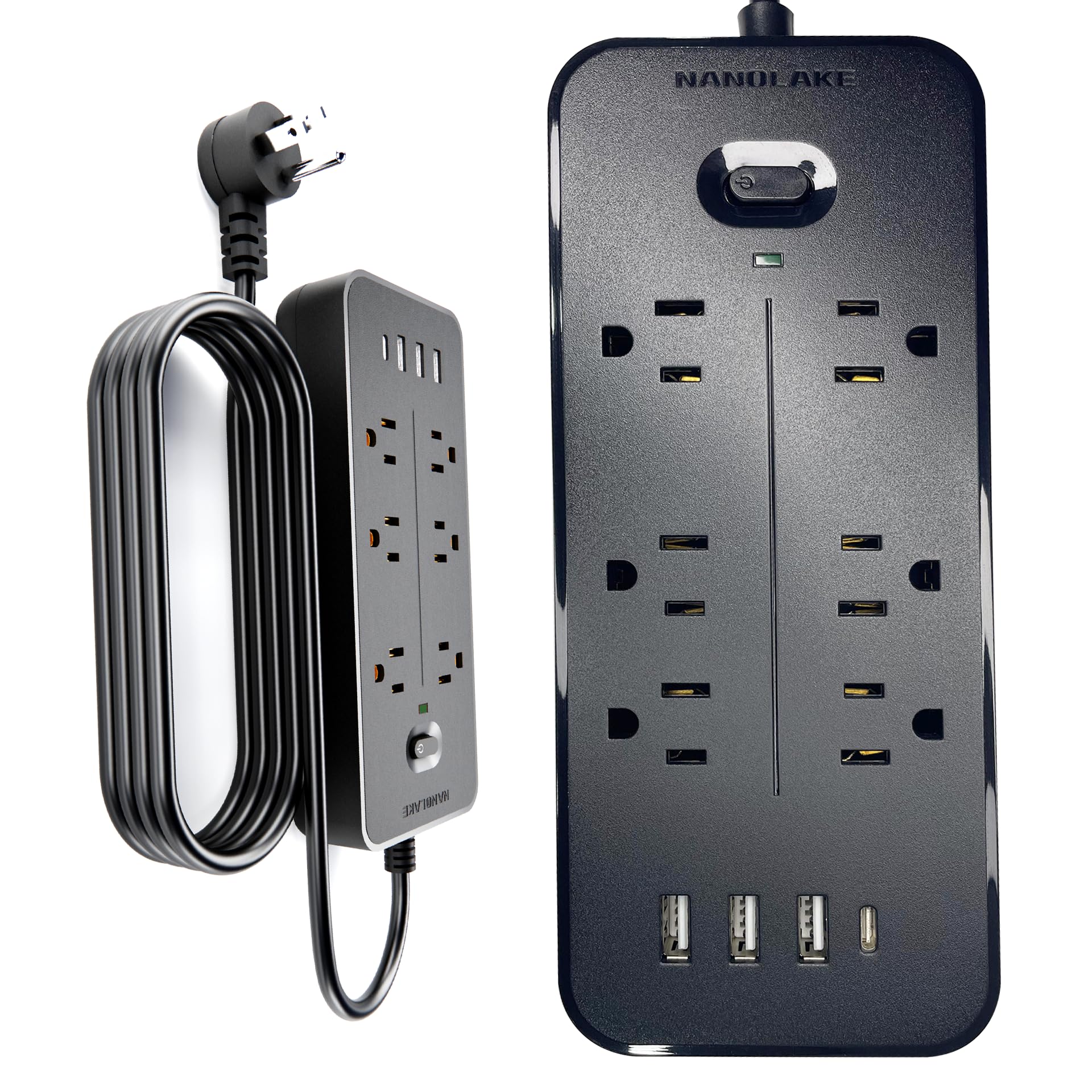 Amazon.com: Power Strip Surge Protector with USB Ports (3A&1C),6FT ...