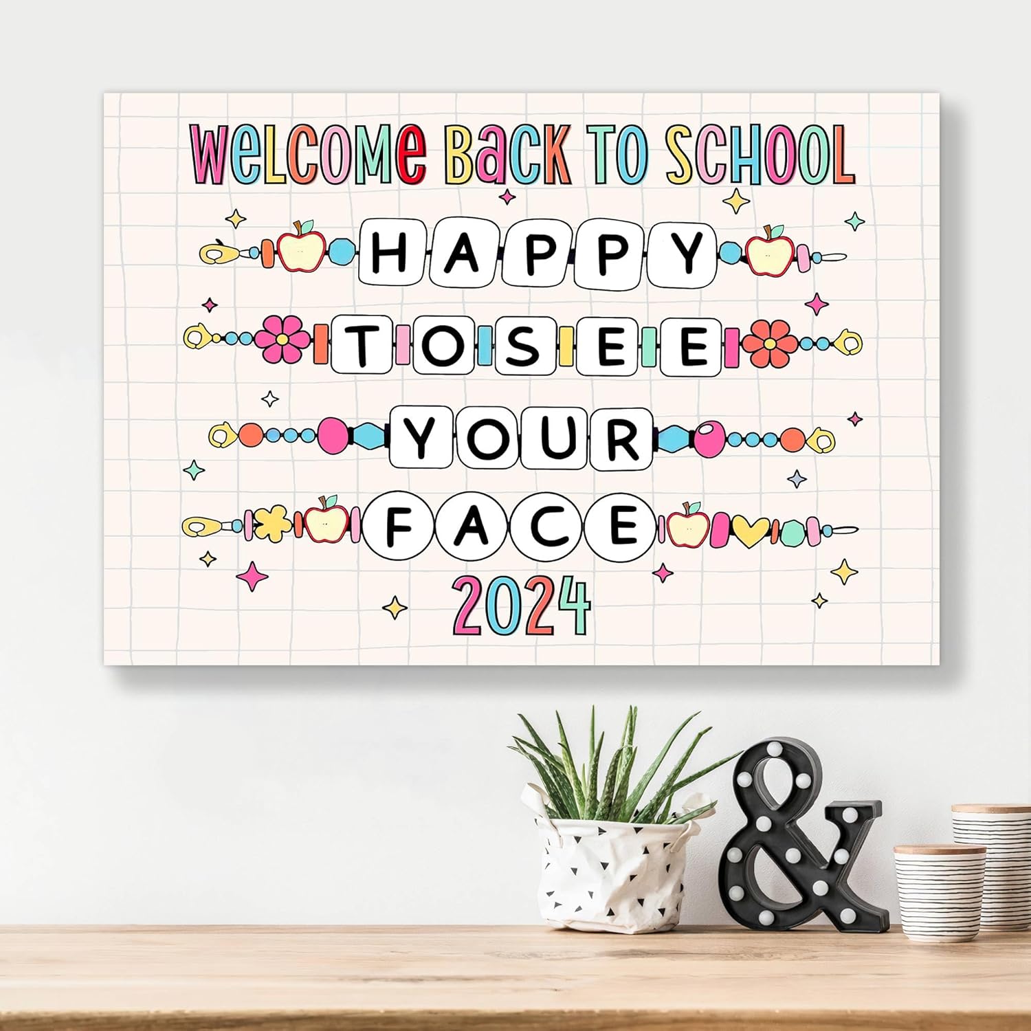 Amazon.com: HauzStore Back To School Poster Canvas, Happy To See Your ...