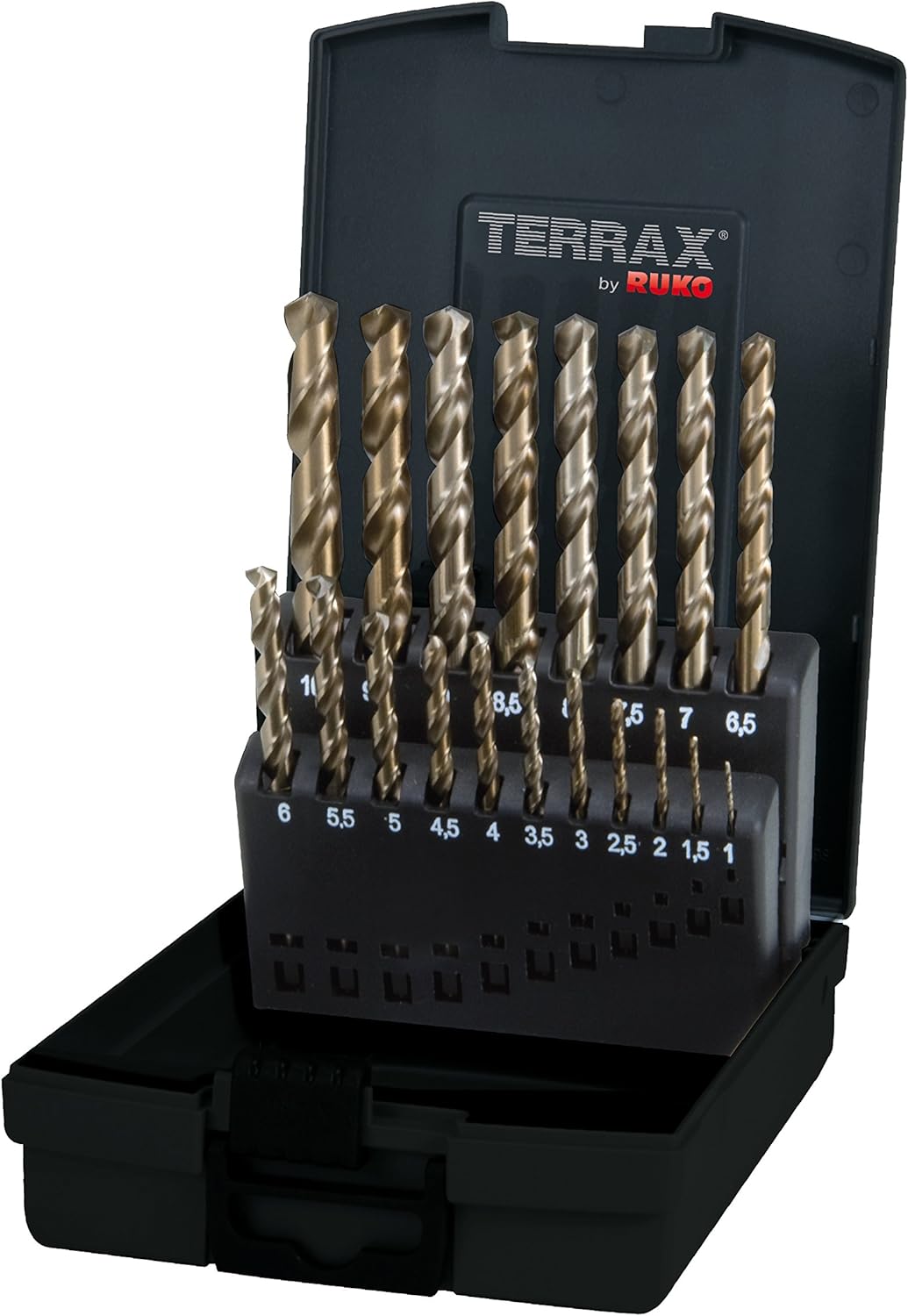 Terrax by RUKO Drill cilindricas HSS-E Co 5% 19P : Amazon.co.uk: DIY ...