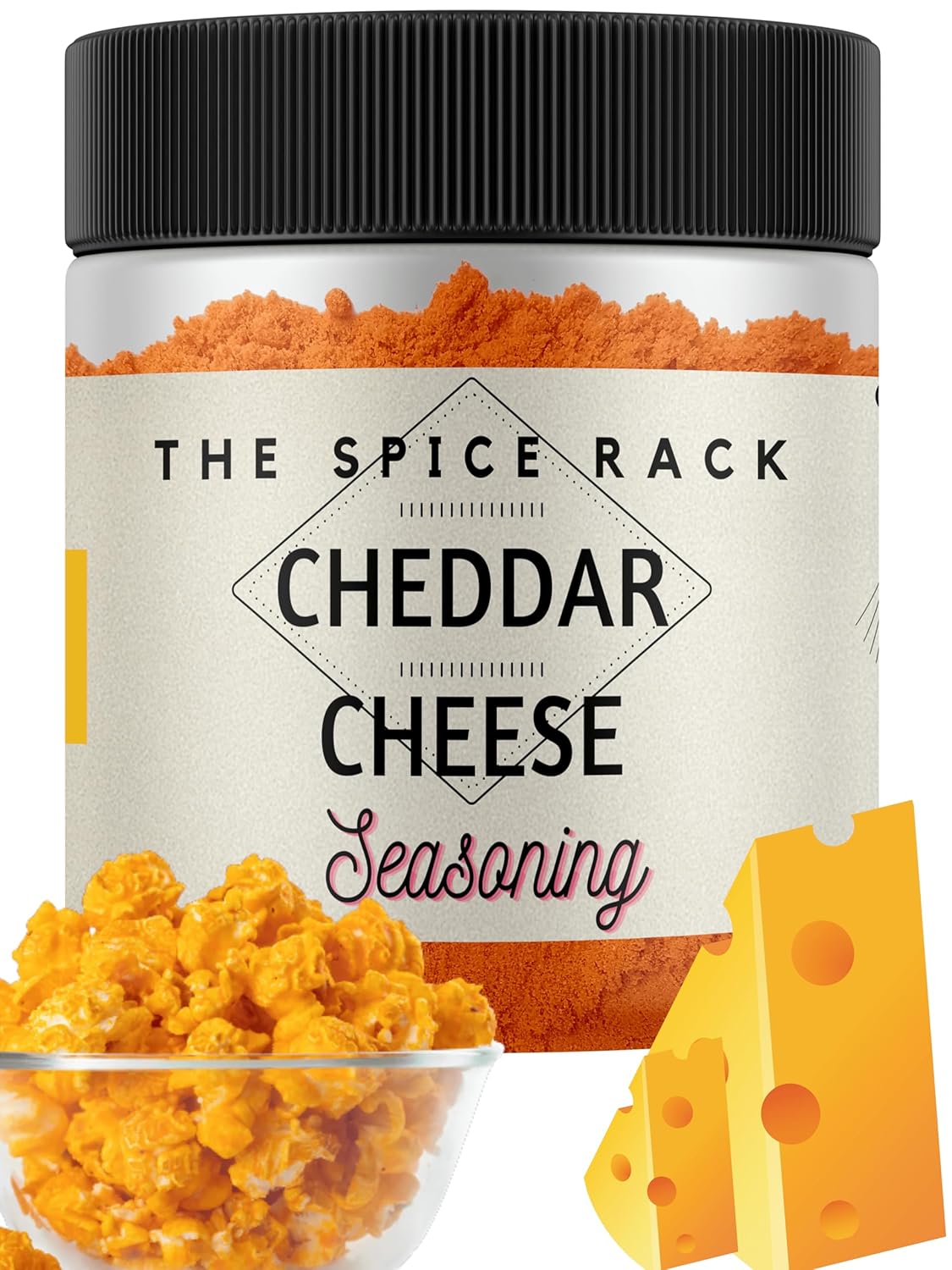 Cheddar Cheese Seasoning Powder - Popcorn, Salad, Pizza, Pasta, Spread ...