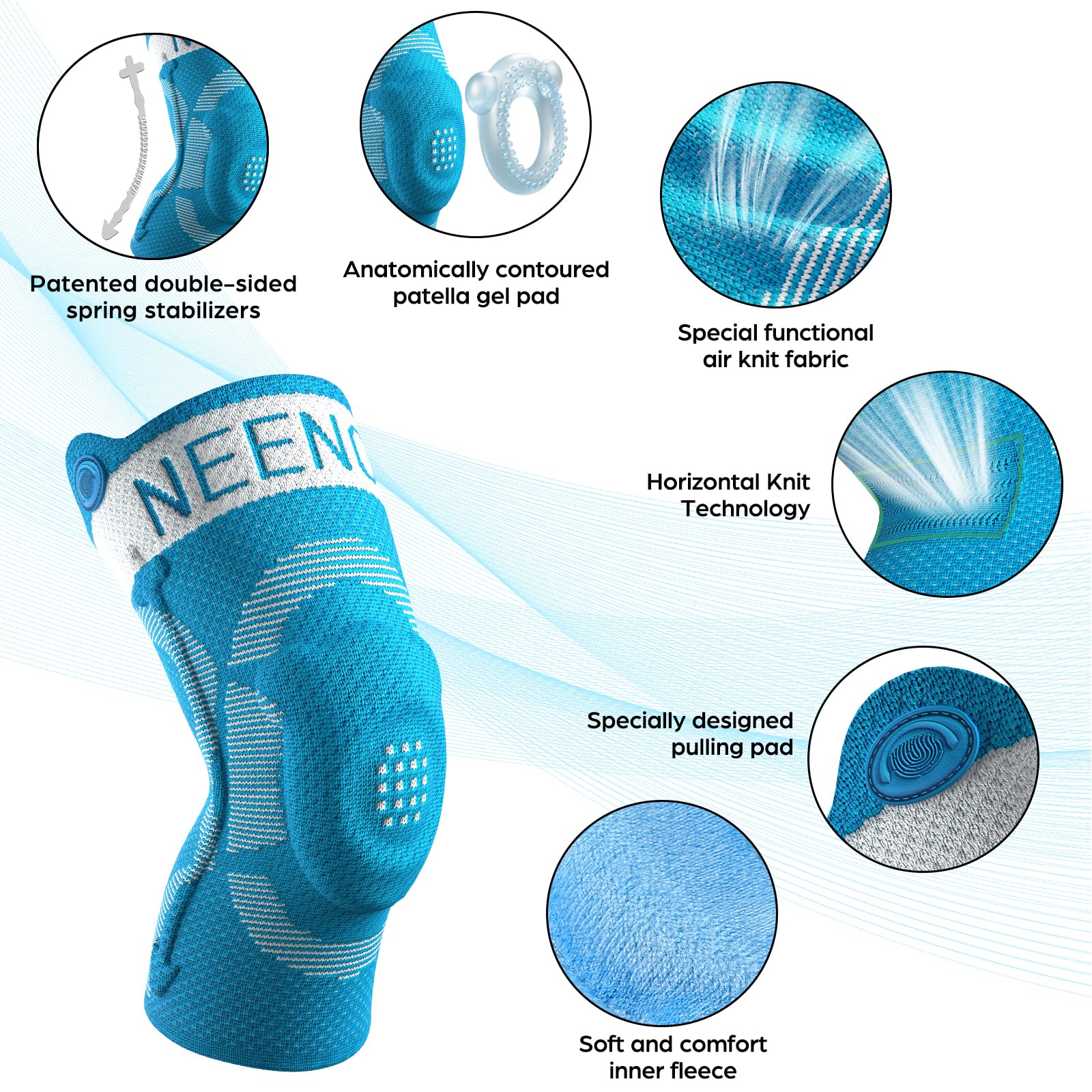Snapklik.com : NEENCA Kids Knee Brace Sleeve, Youth Knee Compression ...