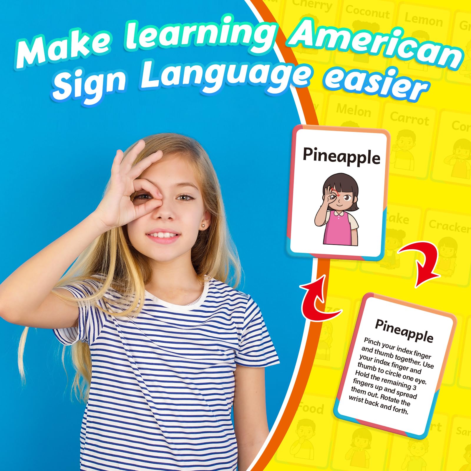 Snapklik.com : American Sign Language Flash Cards For Babies Kids, ASL ...