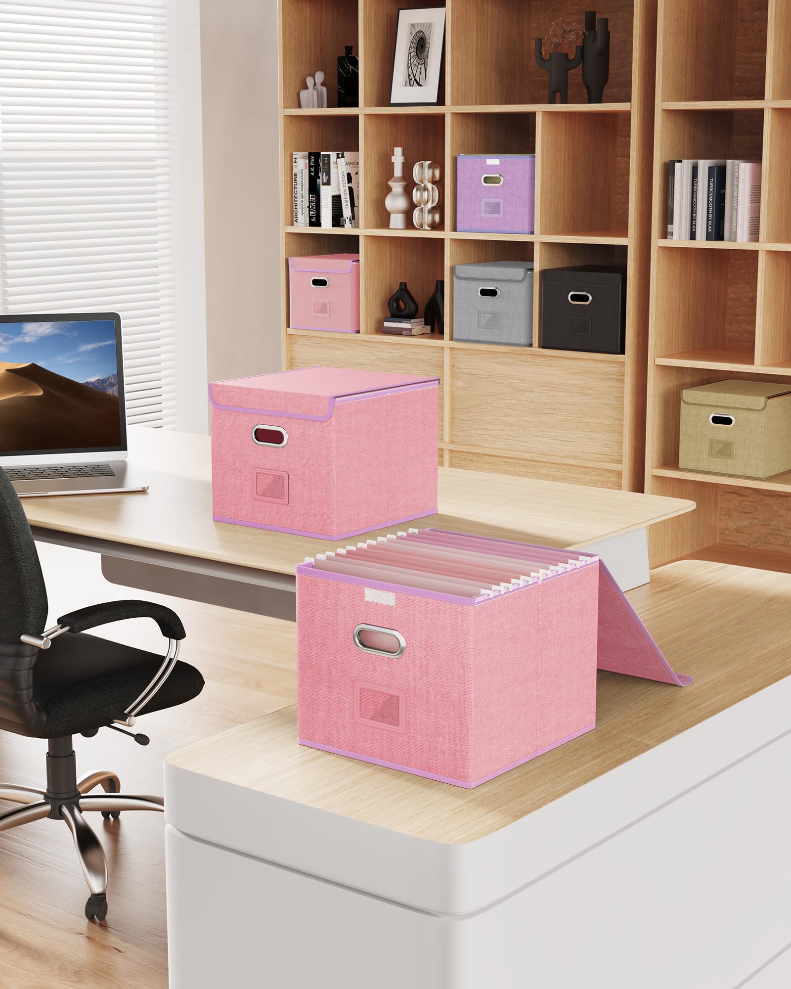 Snapklik.com : Oterri Collapsible File Organizer Box For Office/Decor ...