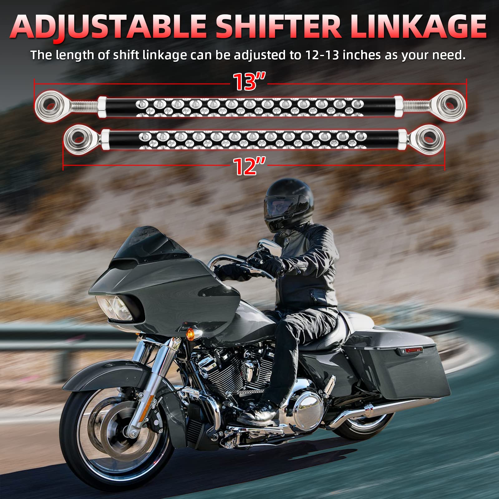 Snapklik.com : Shift Linkage Gear Motorcycle Shifter Linkage Black ...