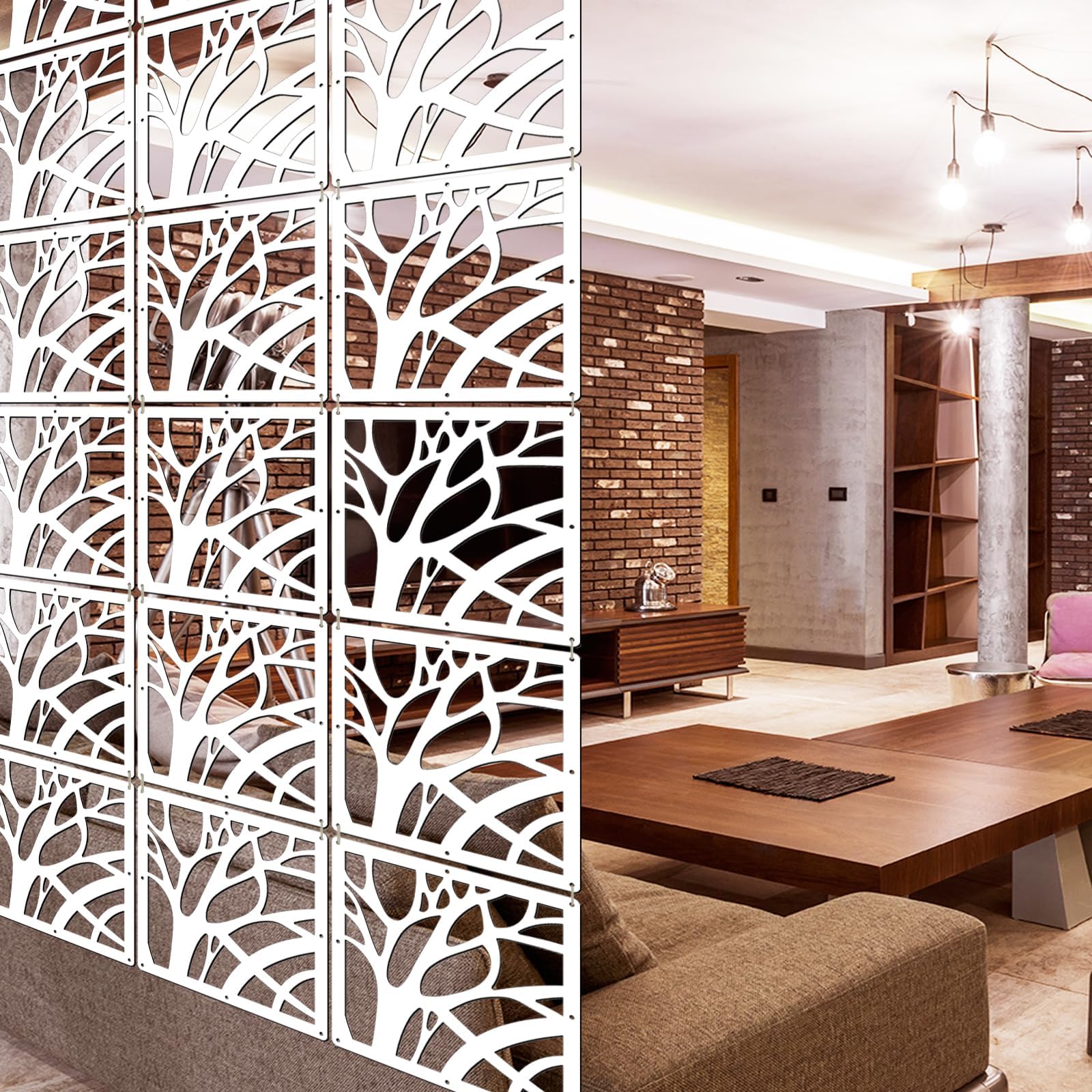 Amazon.com: LRZCGB Hanging Room Divider,12pcs PVC Screen Panel with ...