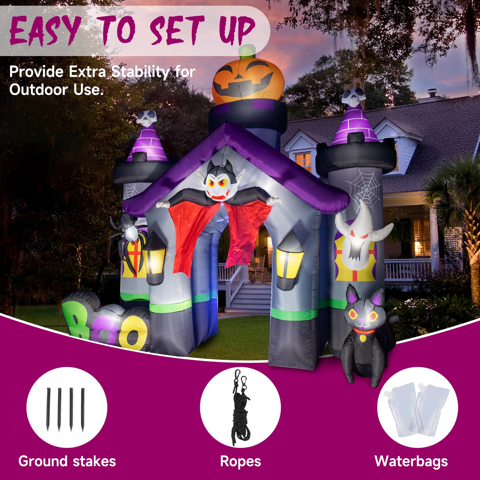 Snapklik.com : 14FT Long & 13FT Tall Halloween Inflatables Outdoor ...