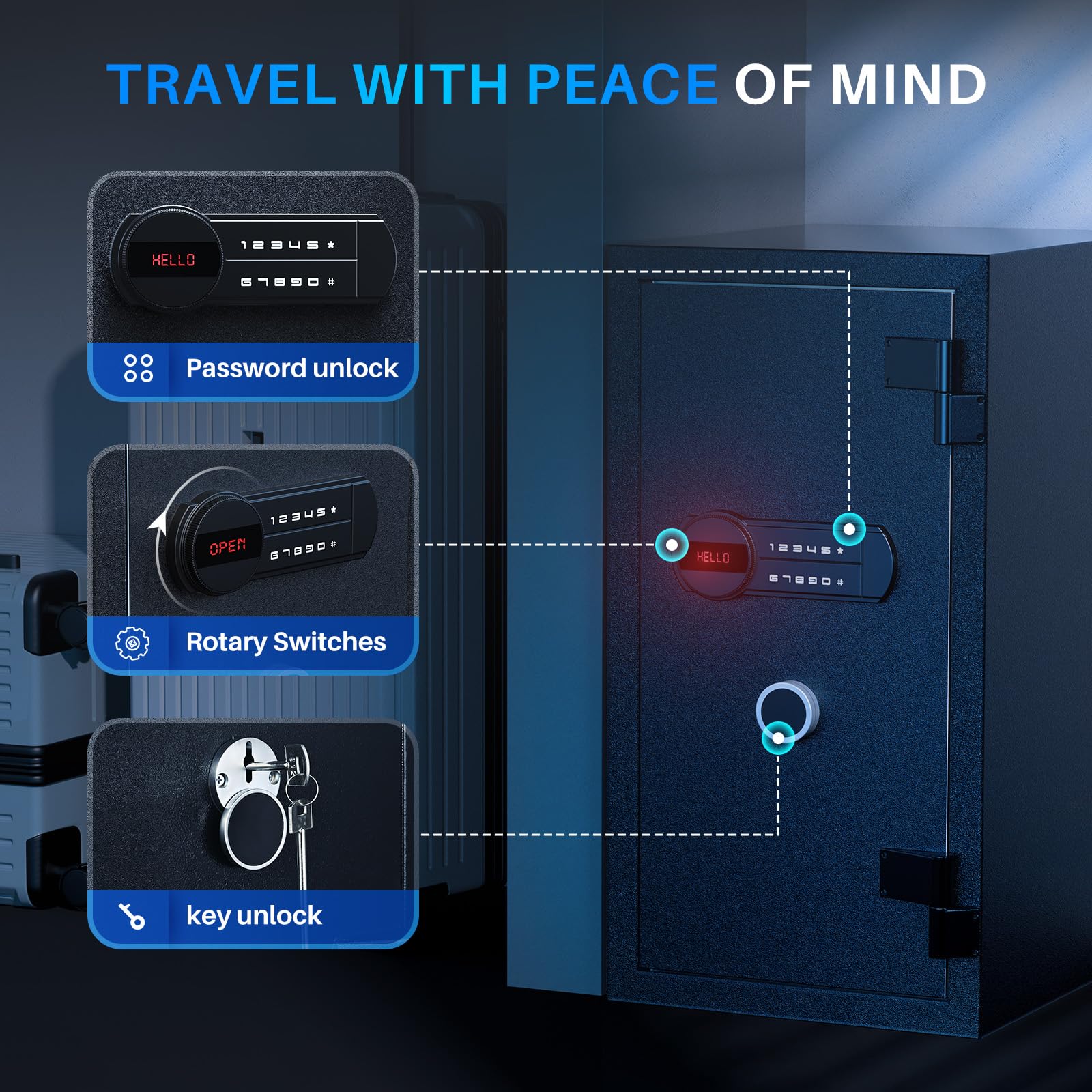 Snapklik.com : ADIMO Heavy Duty Large Safe Box, Fireproof Safe For Home ...