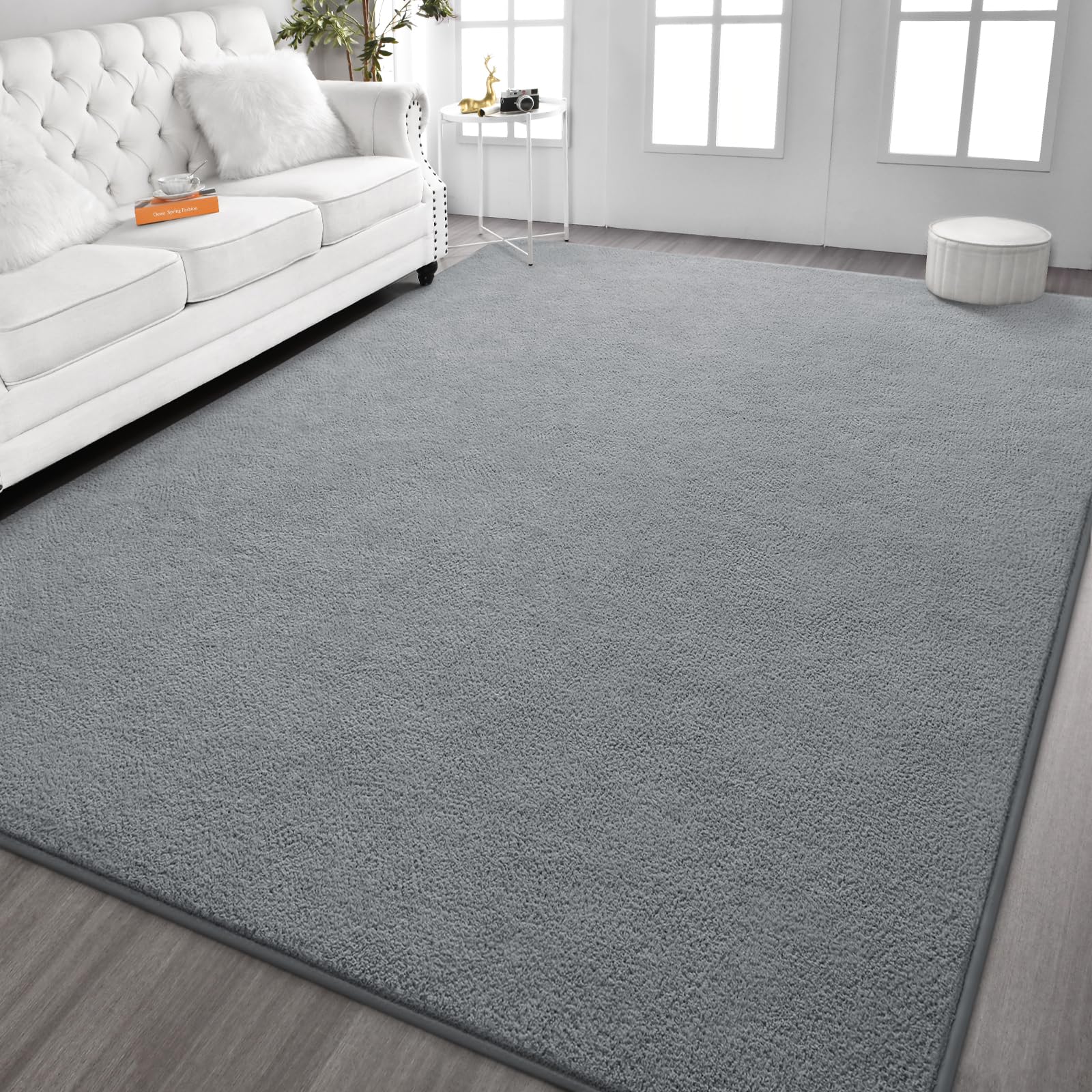 Amazon.com: Kimicole Large Area Rug for Bedroom Living Room, 6x9 Grey ...