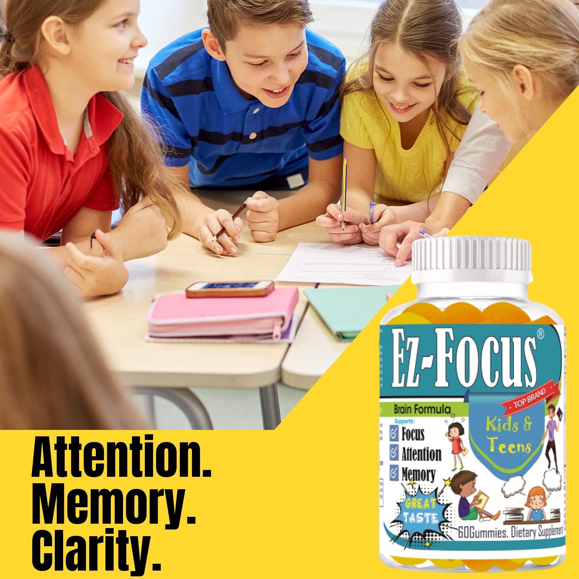 Ez Focus Gummies for Kids Bra...B07Q3LHHV4 | Encarguelo.com