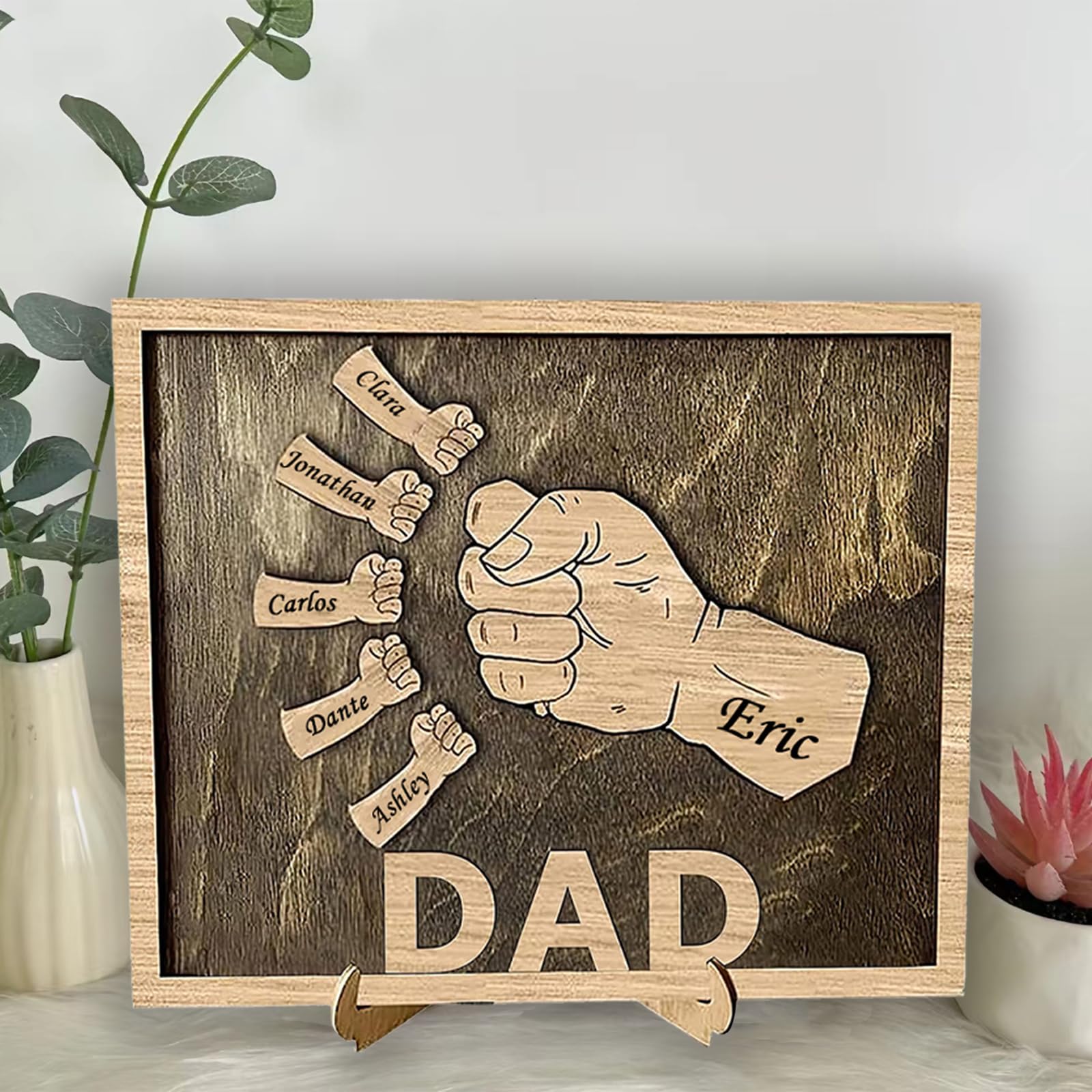 Snapklik.com : Gifts For Dad - Personalized Fist Bump Fathers Day Wood ...
