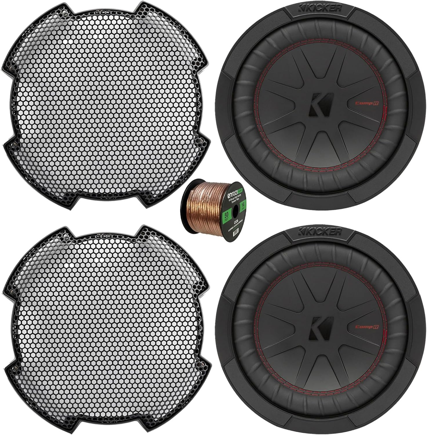 Amazon.com: KICKER 48CWR84 CompR 8" 600 Watts Max Power 4 Ohm Dual ...