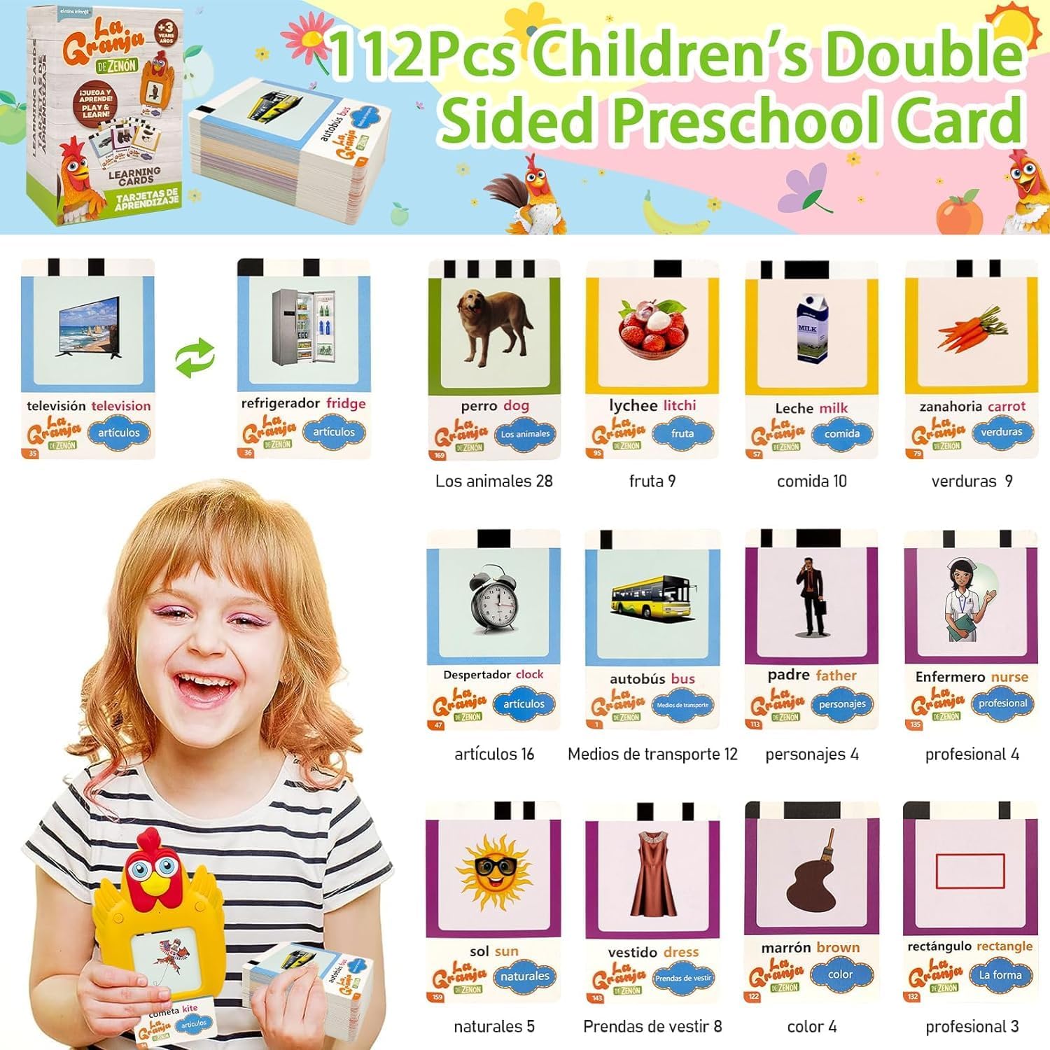 La Granja De Zenon Bartolito Hablando Inglés Español Tarjetas Flash ...